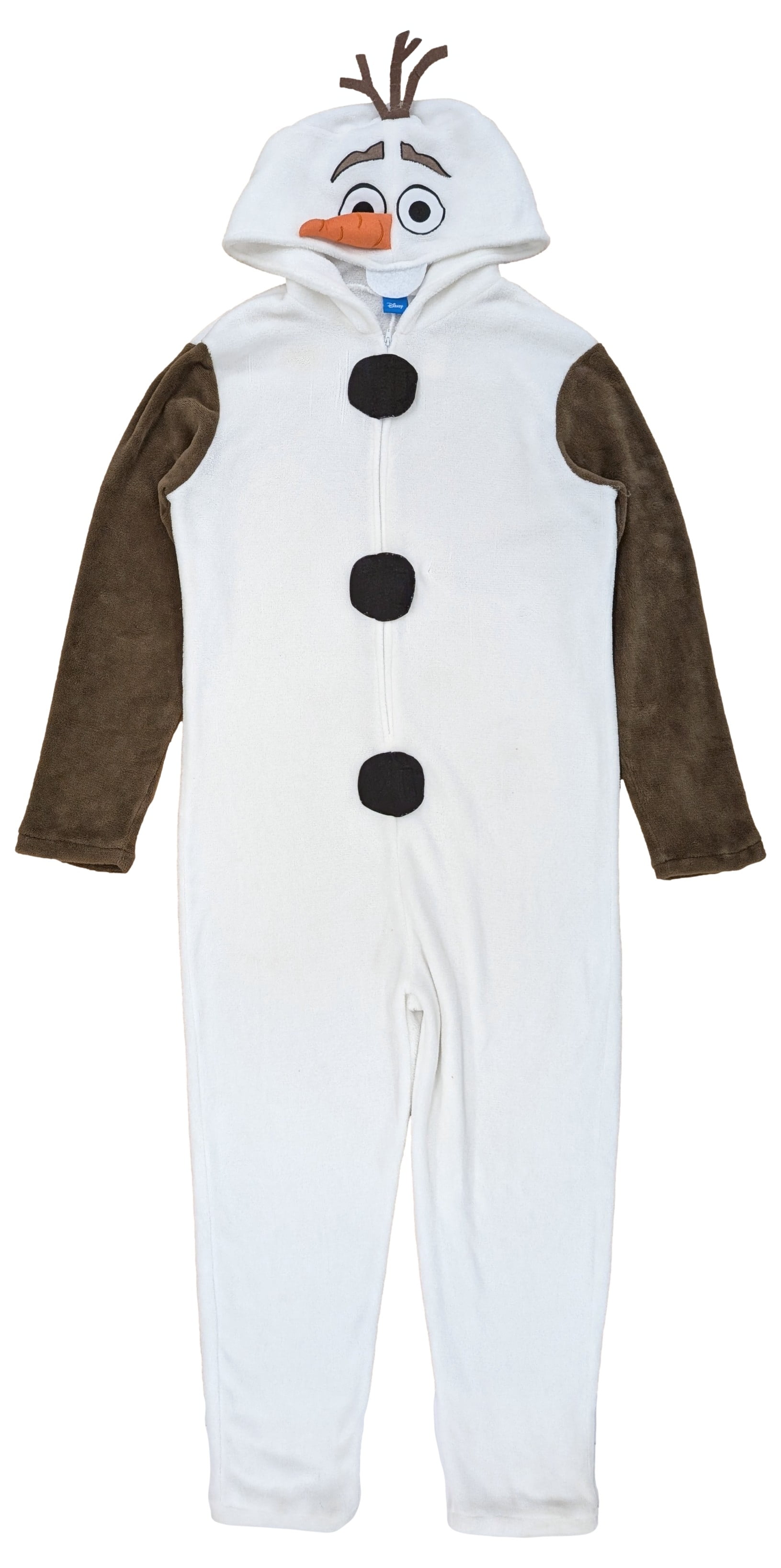 Disney Frozen Mens Olaf Costume Union Suit Hooded Pajamas Large ...
