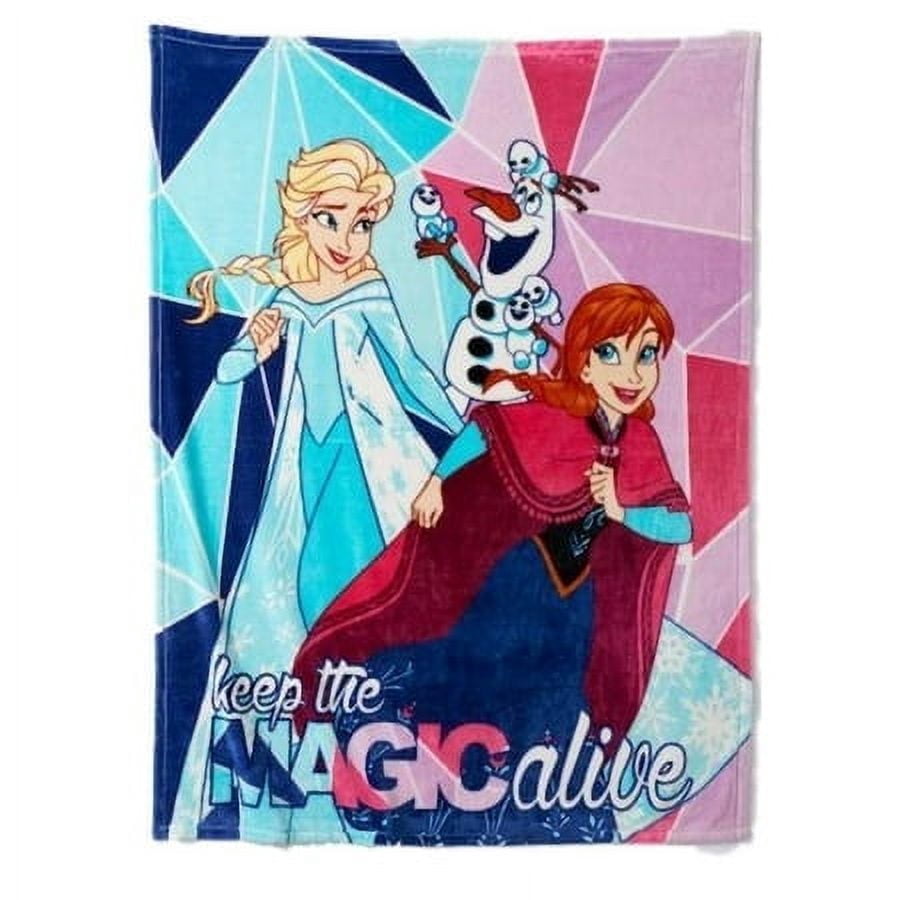 Disney Frozen Micro Plush Throw Blanket Anna & Elsa - Keep The Magic ...