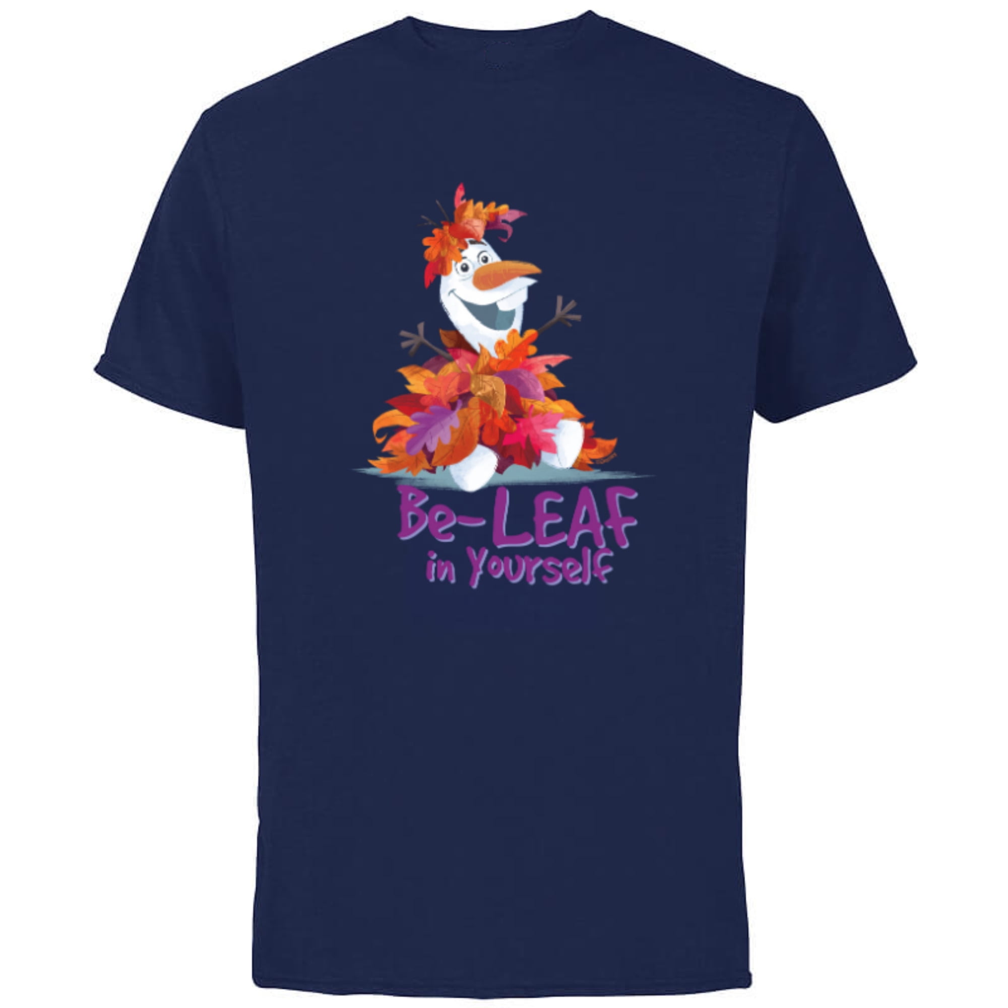 Disney Frozen Olaf Autumn Fall Funny Be-LEAF in Yourself - Short Sleeve ...