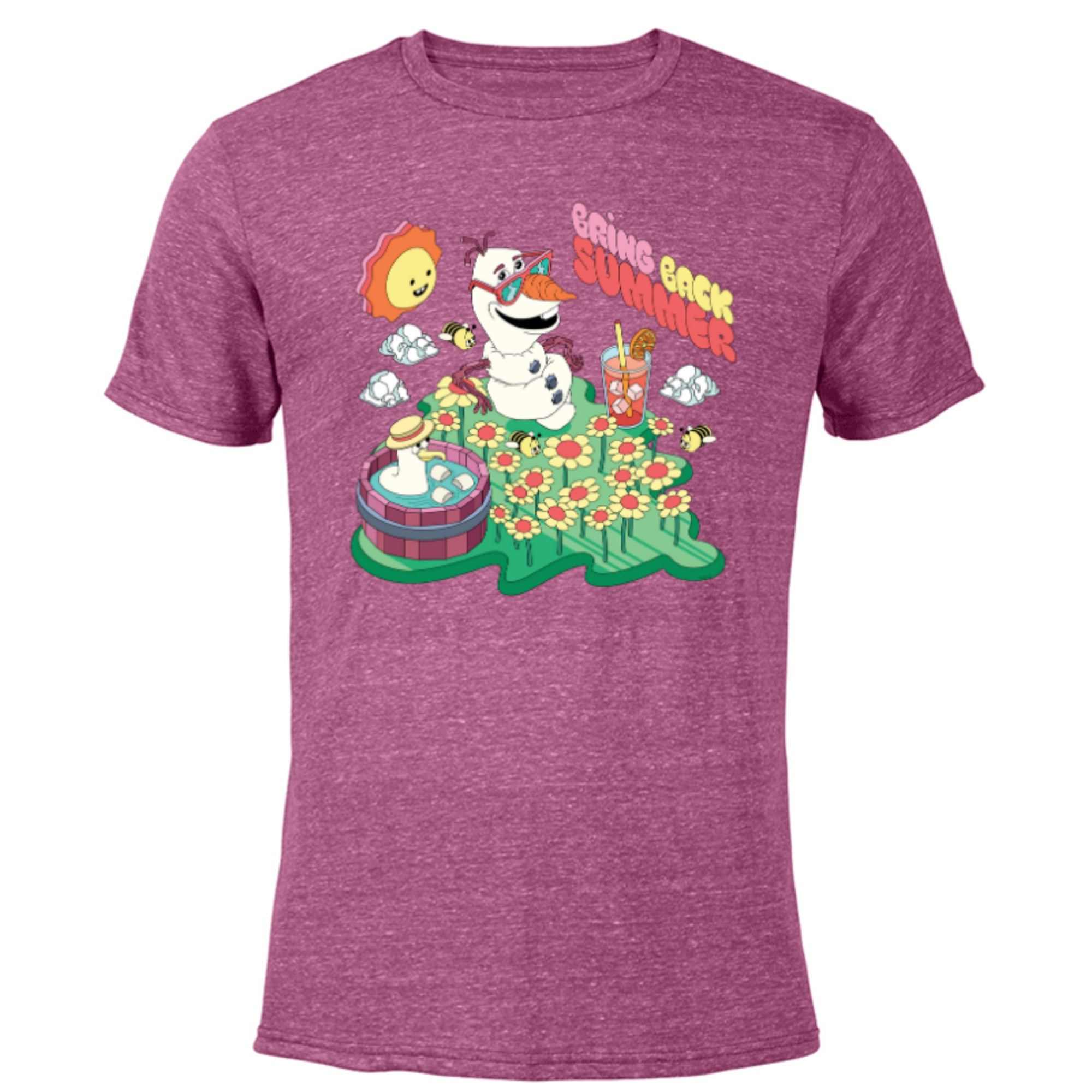 Disney Frozen Olaf Bring Back Summer - Short Sleeve Blended T-Shirt for ...
