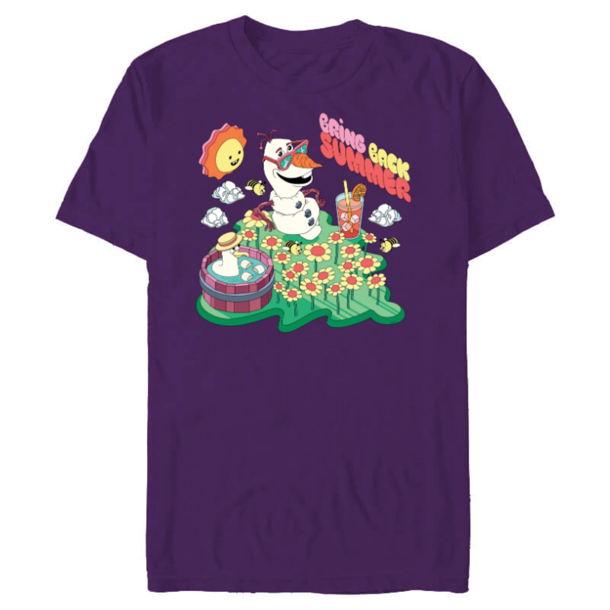 Disney Frozen Olaf Bring Back Summer - Short Sleeve Blended T-Shirt for ...