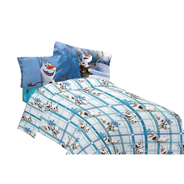 Disney Frozen Olaf 'Build A Snowman' Bedding Sheet Set - Walmart.com