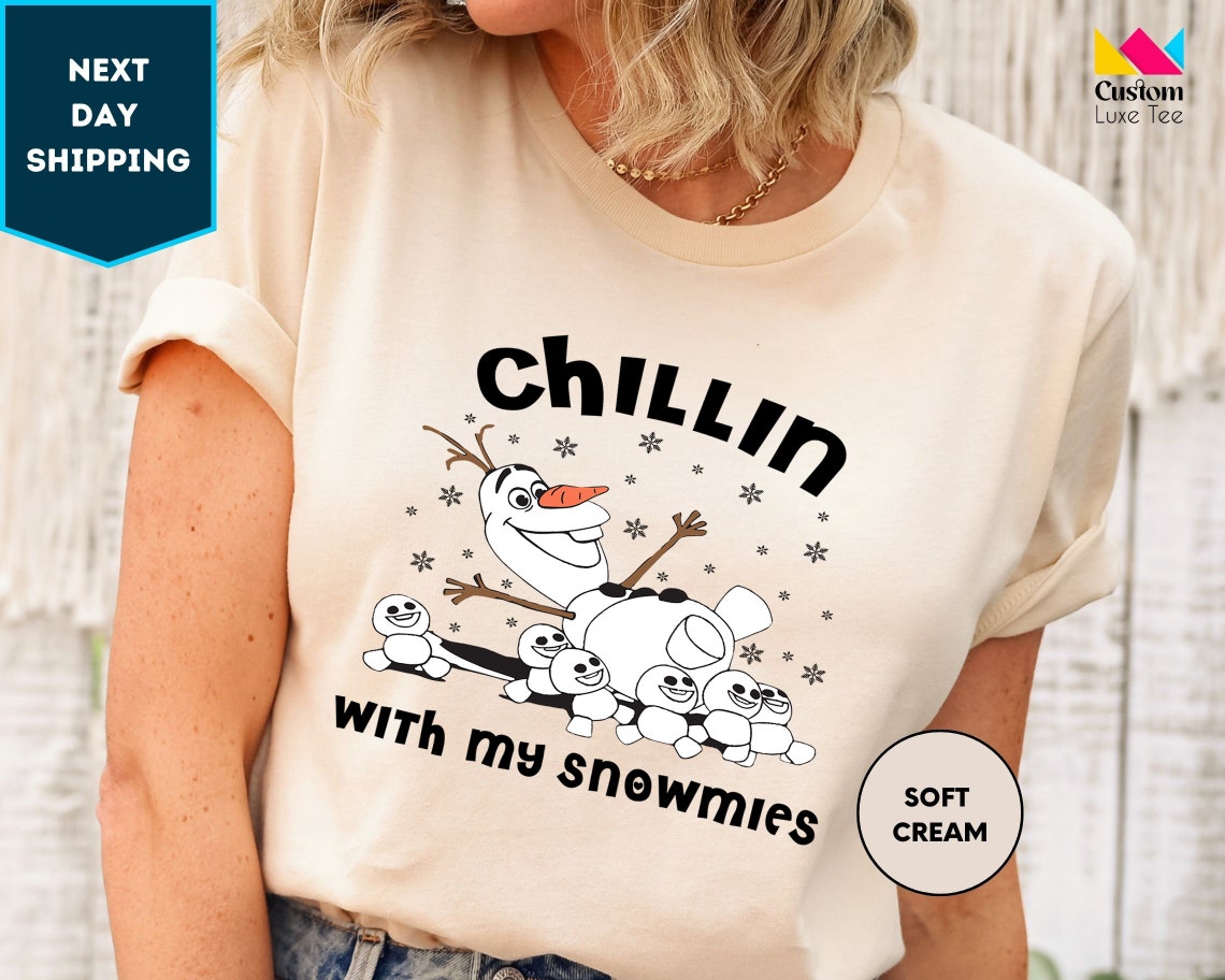 Disney Frozen Olaf Chillin With My Snowmies Portrait Shirt, Elsa Anna ...
