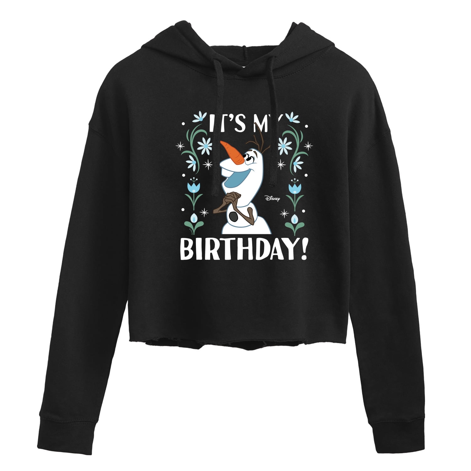 Disney Frozen - Olaf It's My Birthday - Juniors Cropped Pullover Hoodie ...