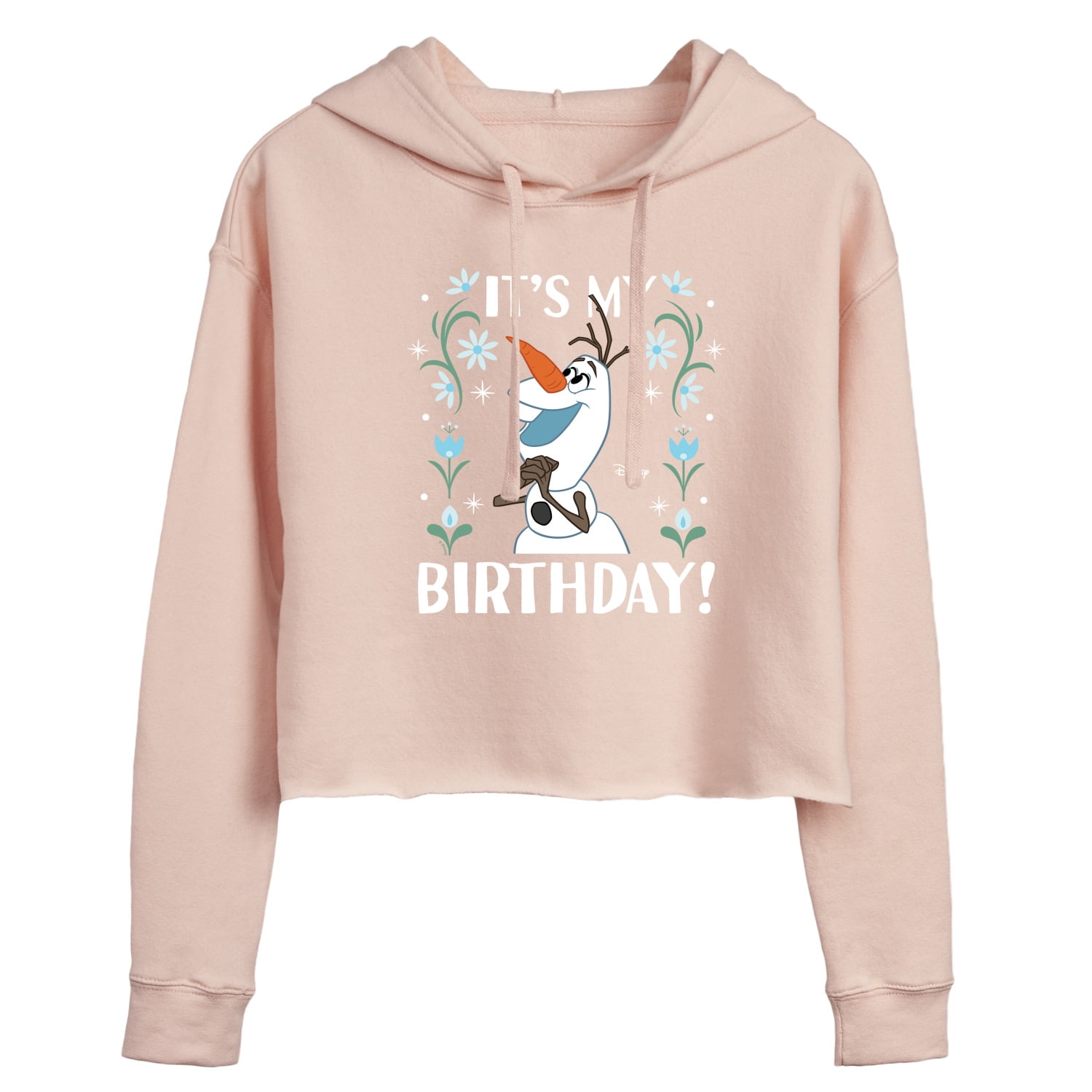Disney Frozen - Olaf It's My Birthday - Juniors Cropped Pullover Hoodie ...