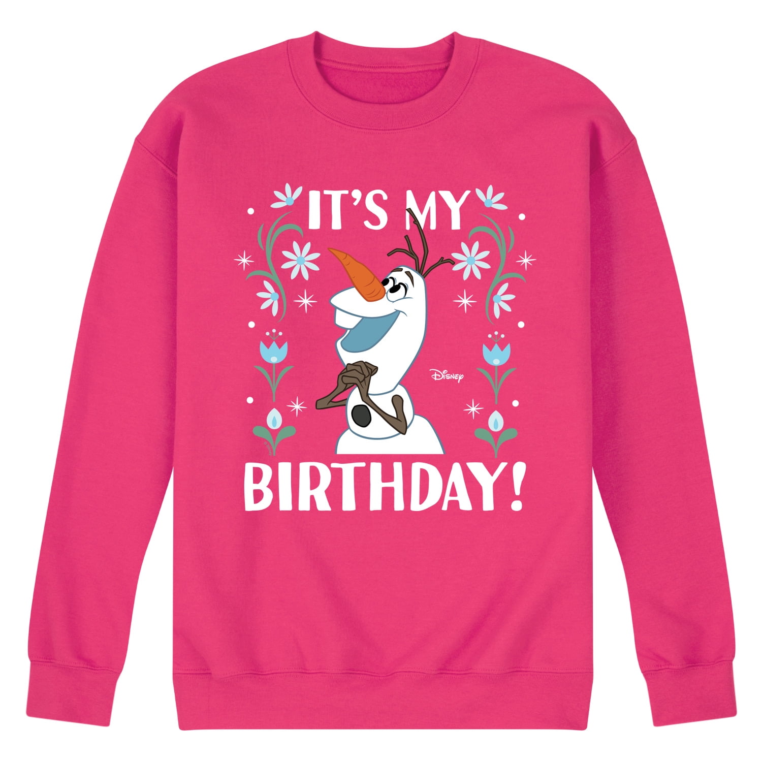 Disney Frozen - Olaf It's My Birthday - Men's Crew Neck Fleece Pullover ...