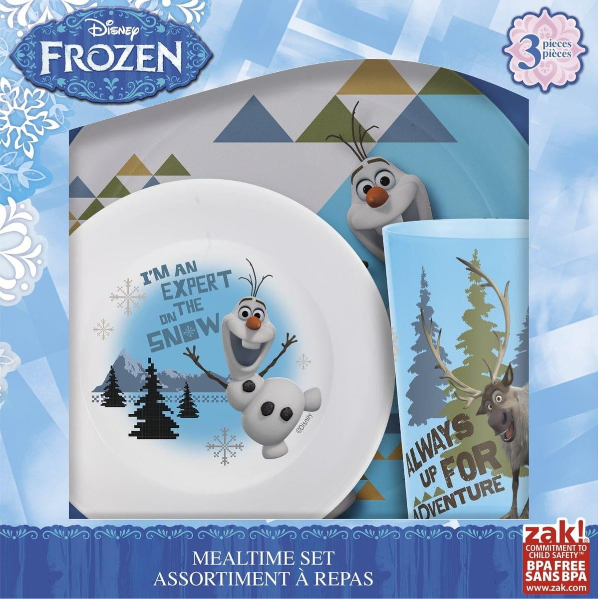 Disney Frozen Olaf 3-piece Dinnerware Set Plate Bowl & Tumbler for ...