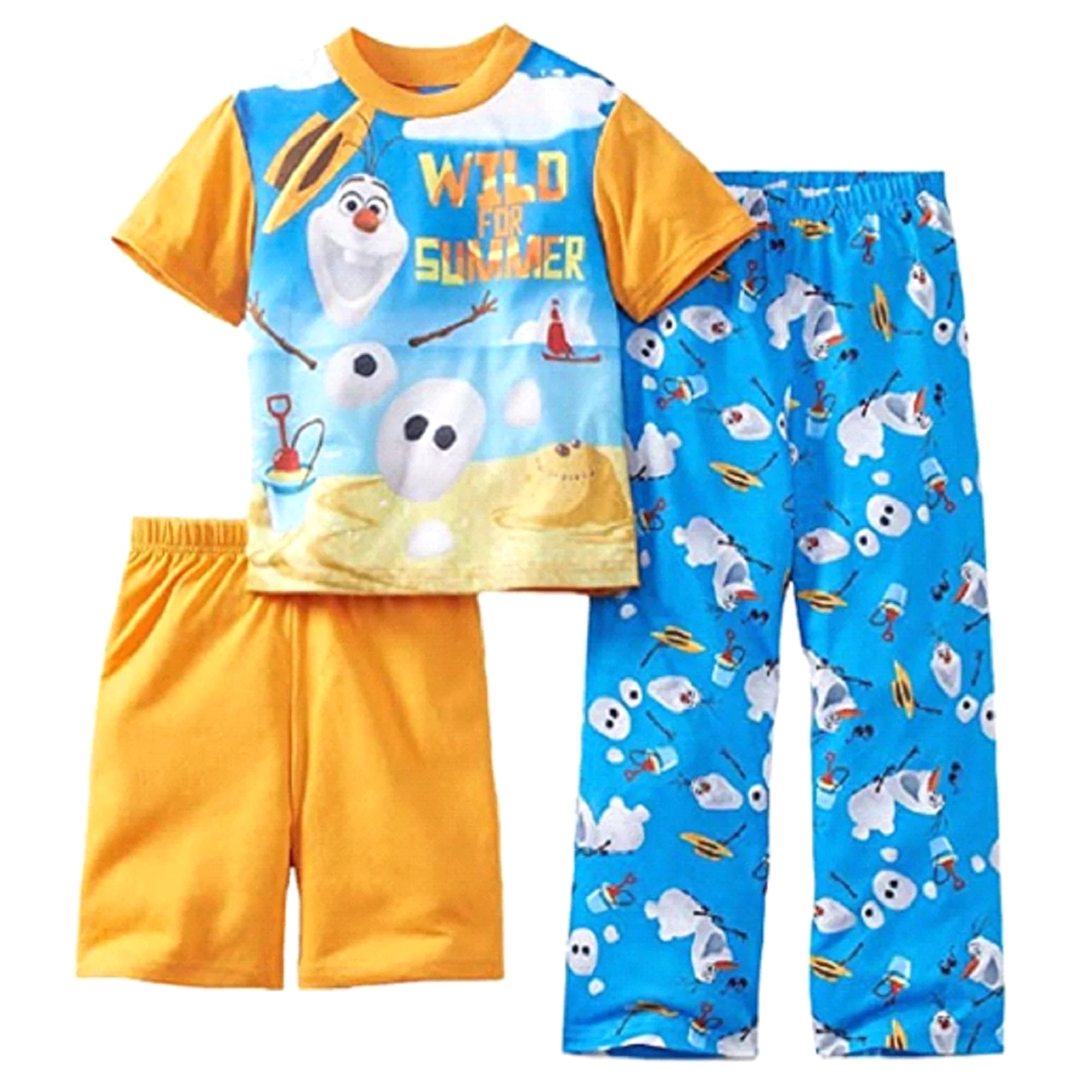Disney Frozen Olaf Wild For Summer Boy's 3-Piece Pajama Set Size 2T ...