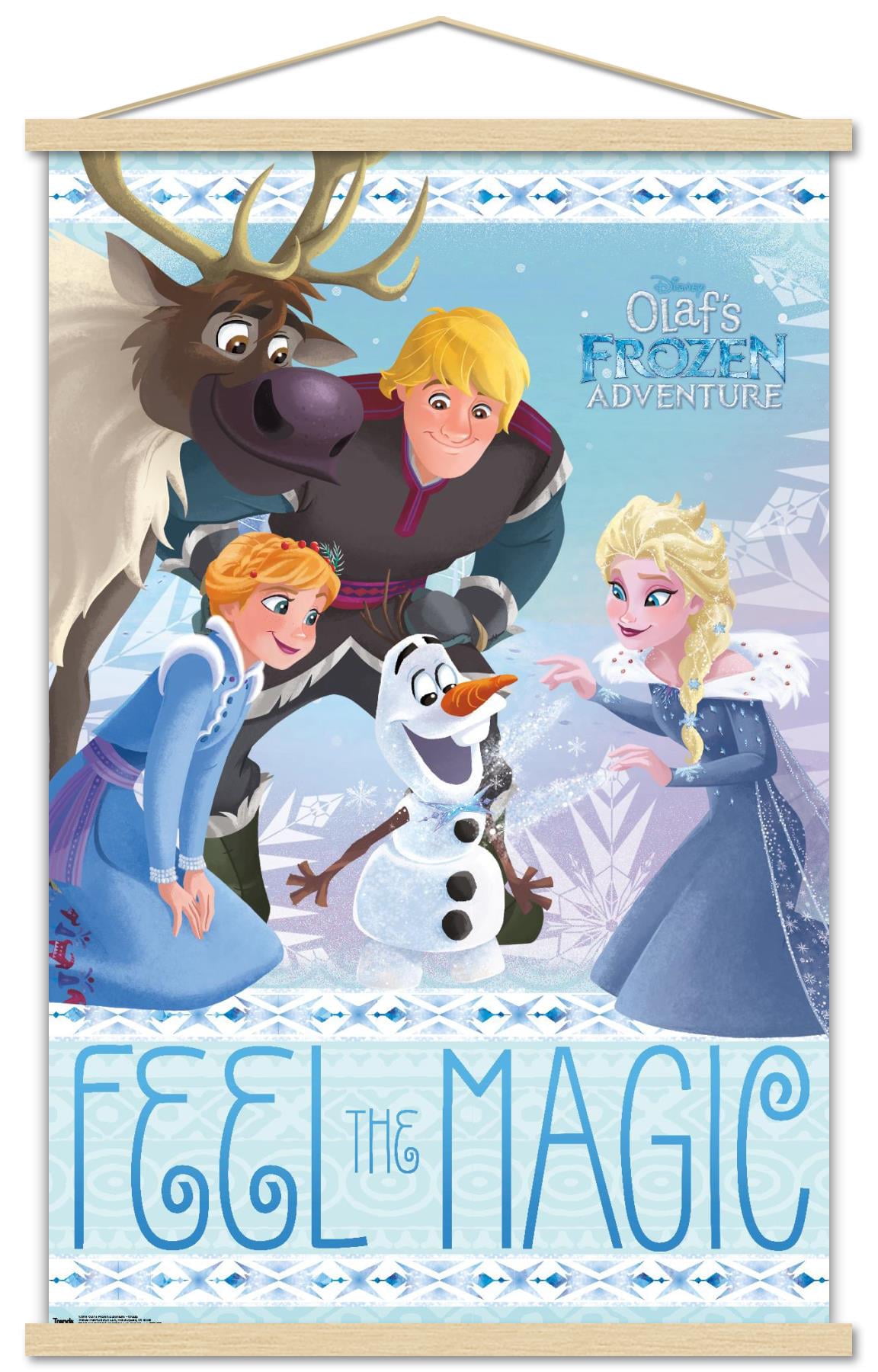 Disney Frozen: Olaf's Frozen Adventure - Elsa Wall Poster with Wooden ...