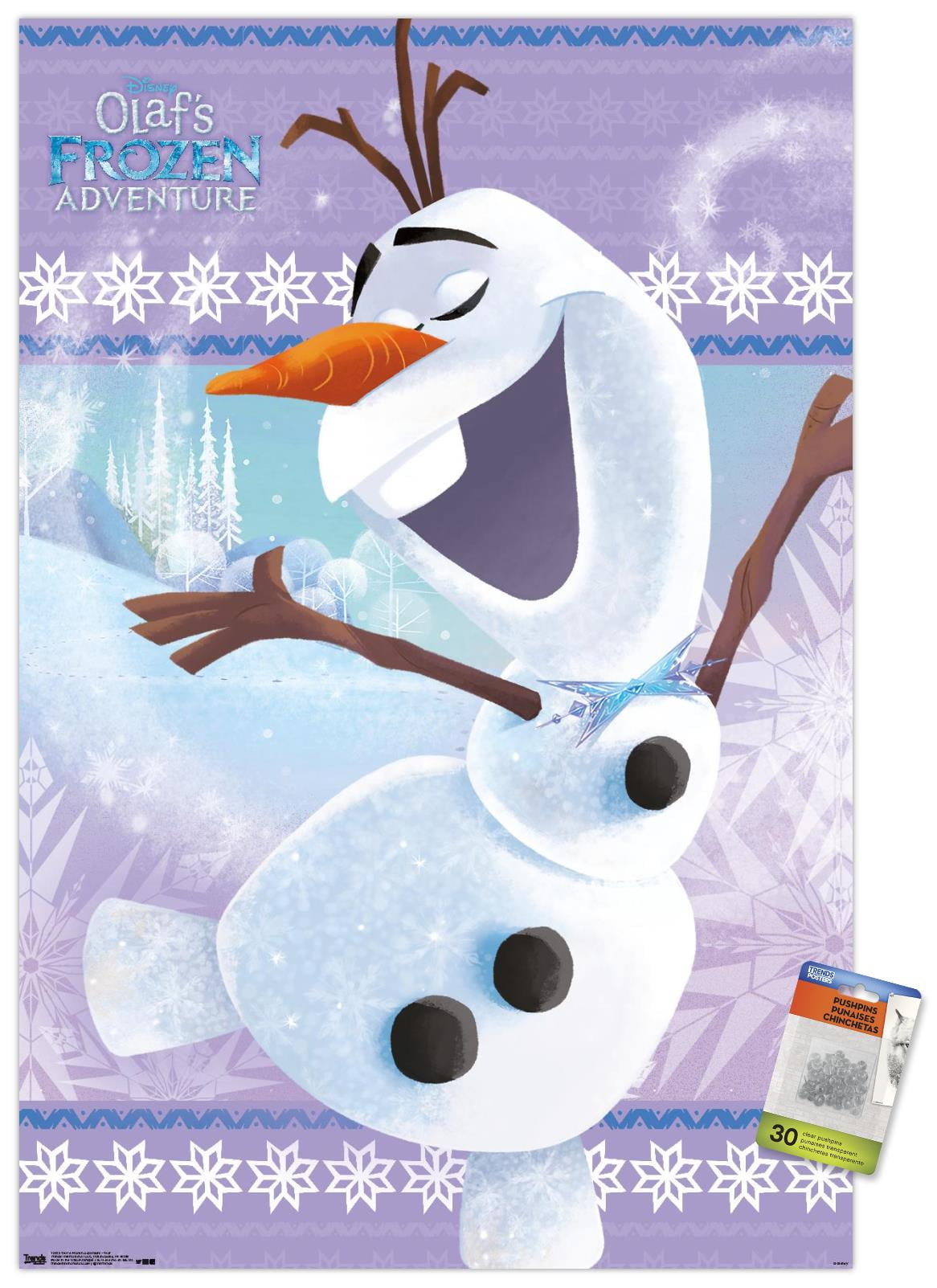 Disney Frozen: Olaf's Frozen Adventure - Olaf Wall Poster with Push ...