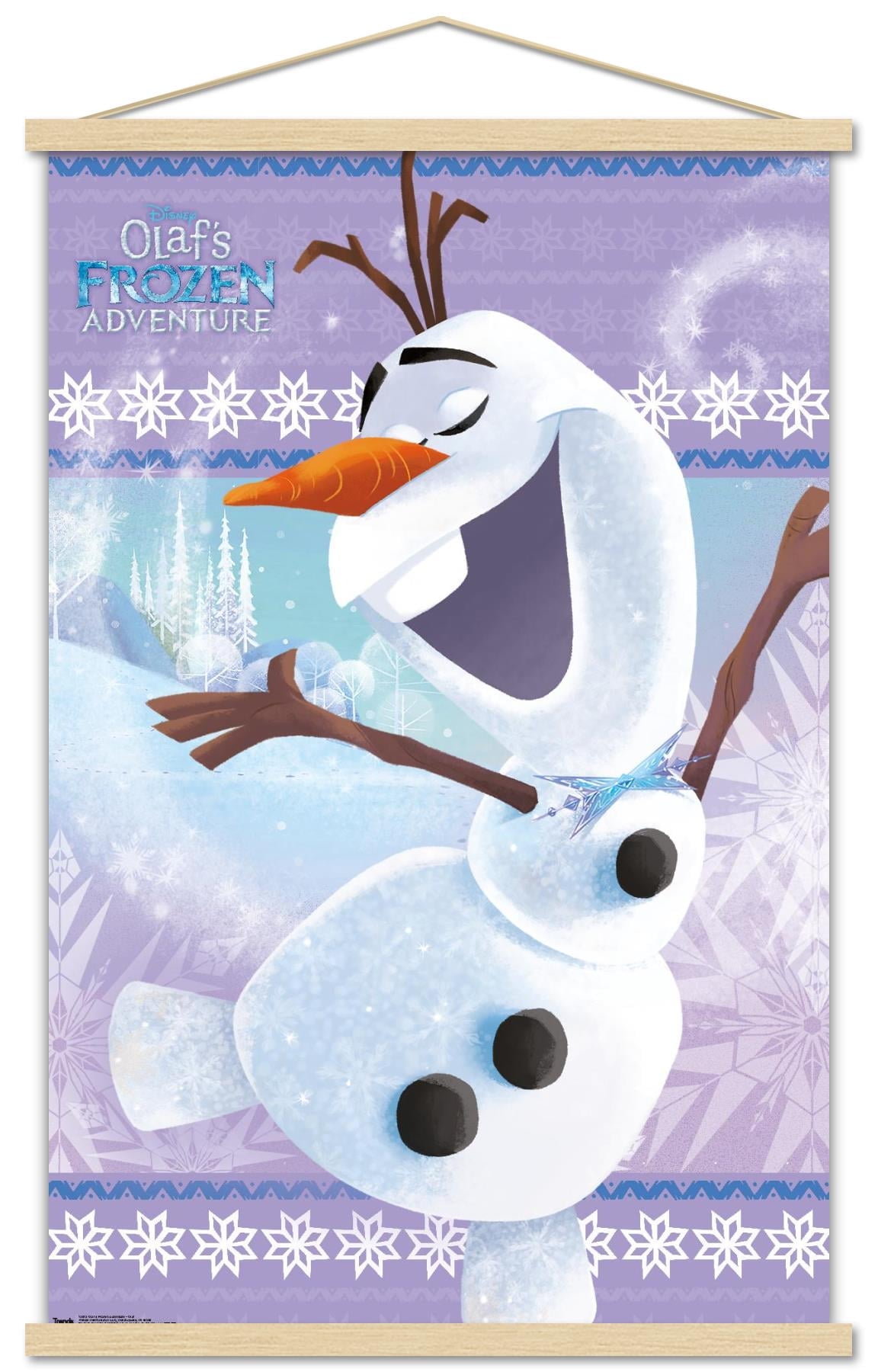 Disney Frozen: Olaf's Frozen Adventure - Olaf Wall Poster with Wooden ...