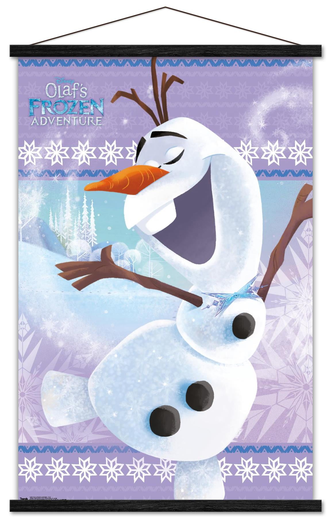 Disney Frozen: Olaf's Frozen Adventure - Olaf Wall Poster with Wooden ...