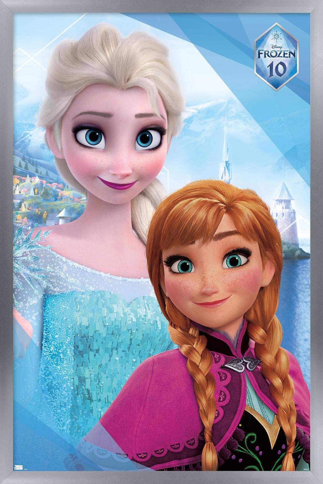Disney Frozen - Sisters 10th Anniversary Wall Poster, 14.725" x 22.375 ...