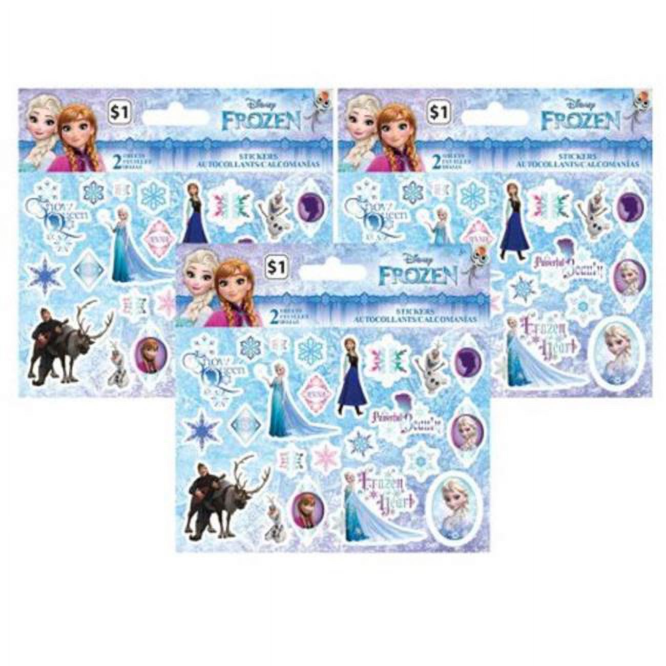 Disney Frozen Sticker Sheets [3 Packs of 2 Sheets Ea] - Walmart.com