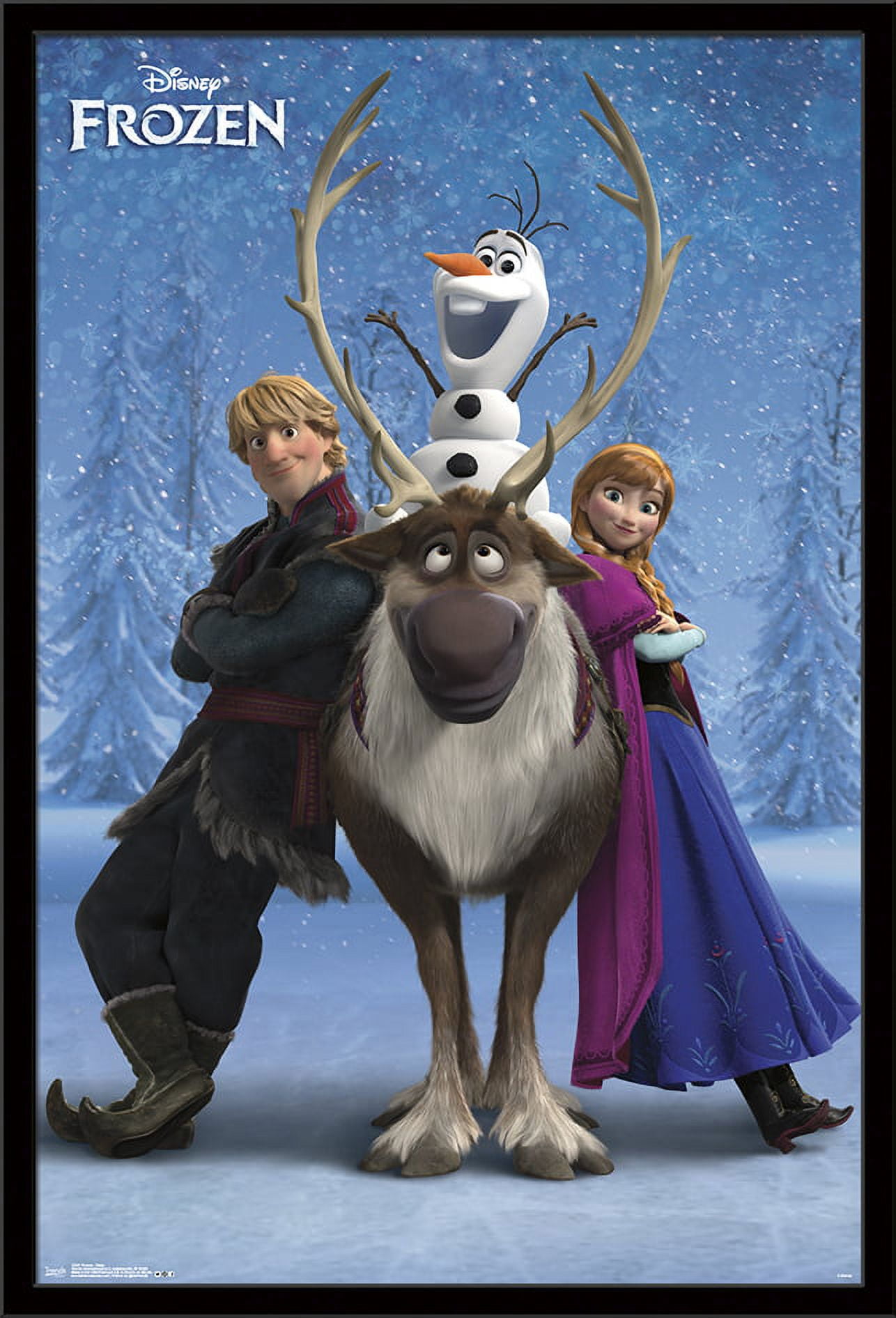 Disney Frozen - Team Wall Poster, 22.375" x 34", Framed - Walmart.com
