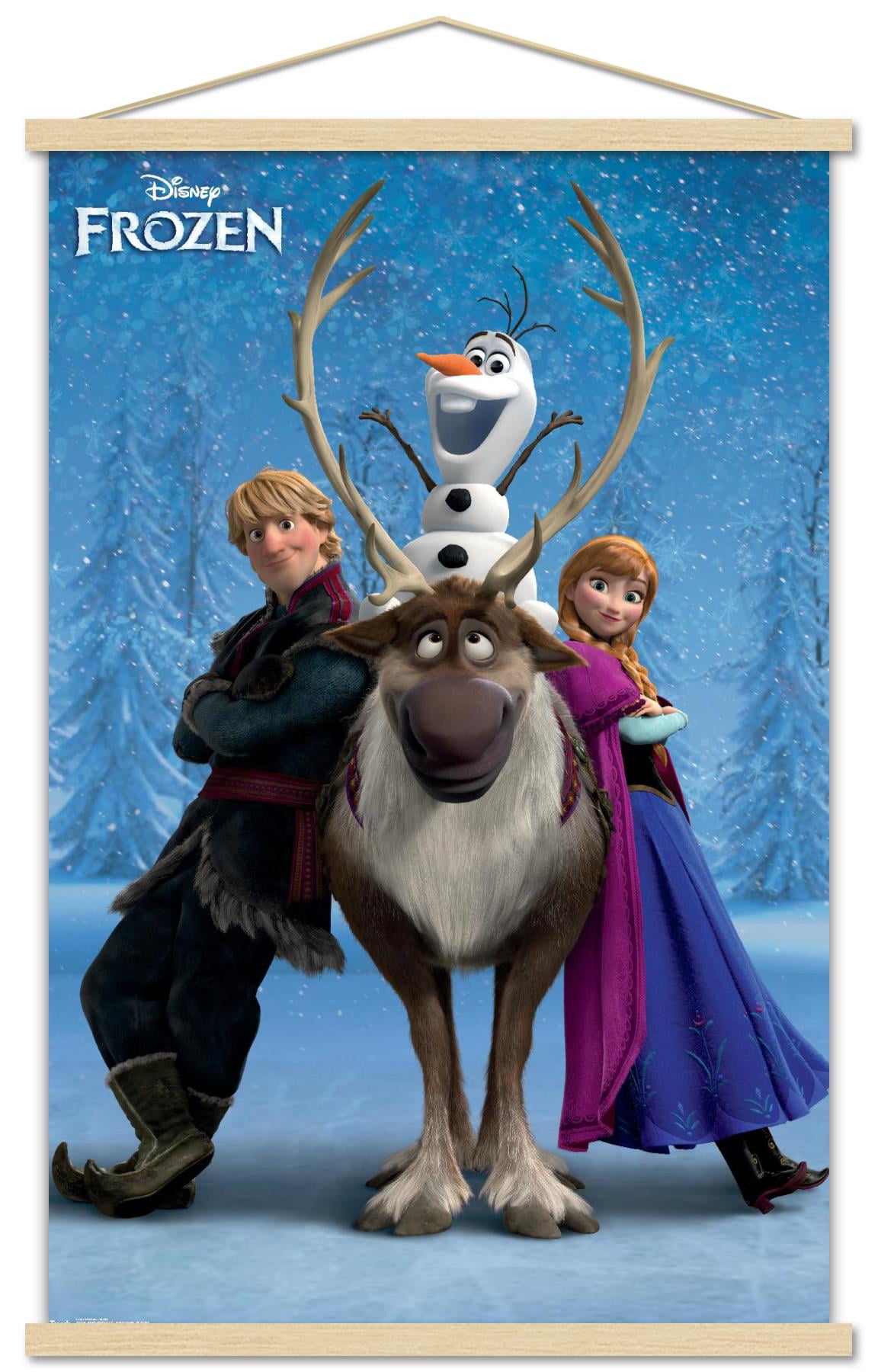 Disney Frozen - Team Wall Poster with Wooden Magnetic Frame, 22.375" x ...