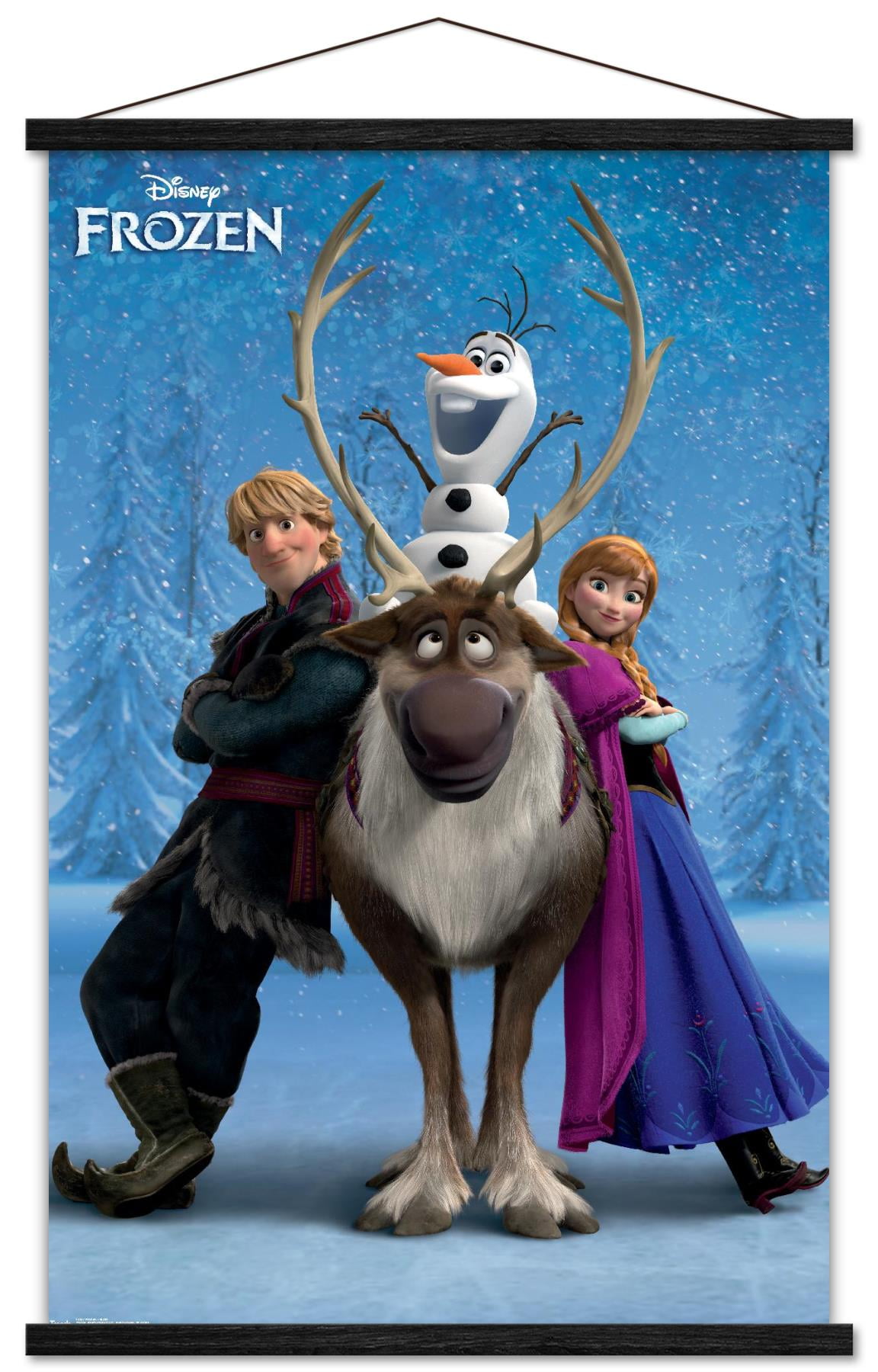 Disney Frozen - Team Wall Poster with Wooden Magnetic Frame, 22.375" x ...