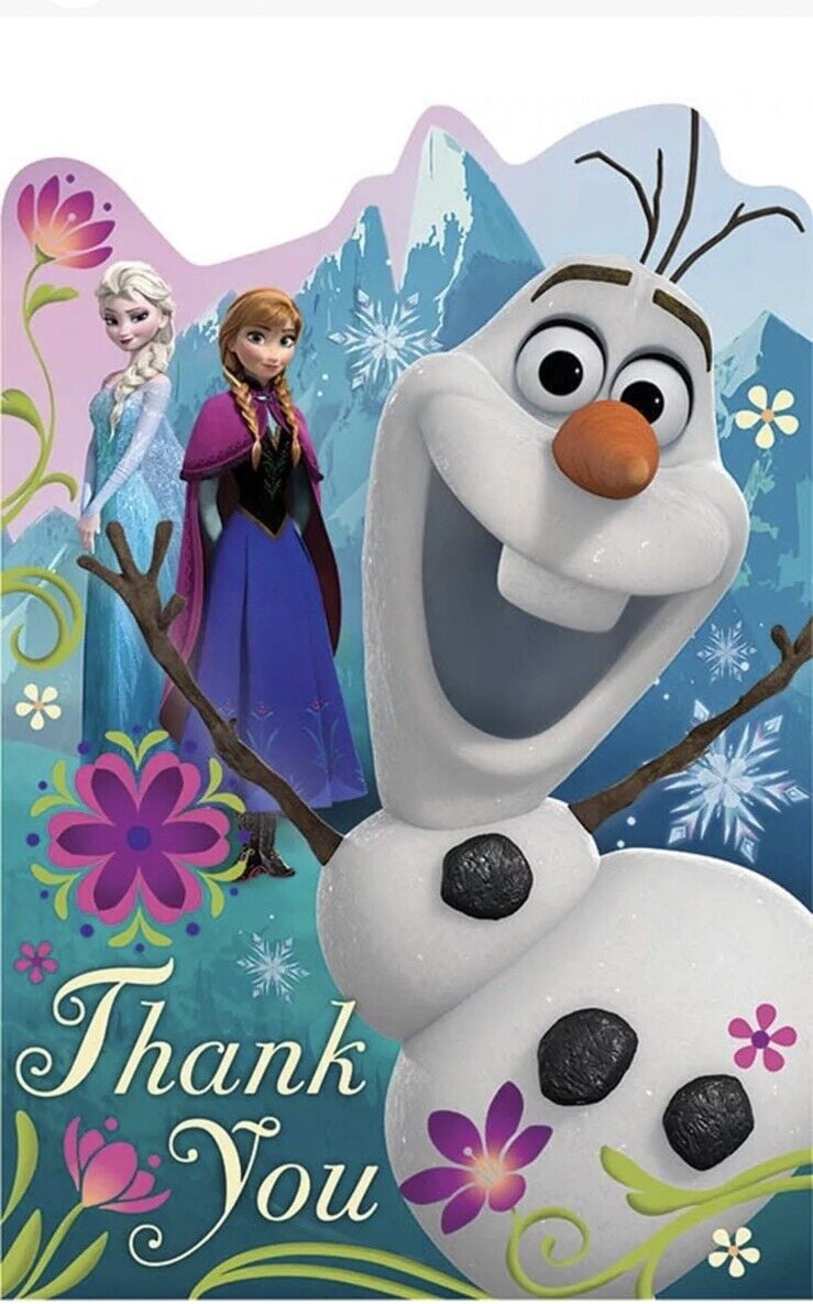 Disney Frozen Postcard Thank You Cards (8 Pack) - Party Supplies ...
