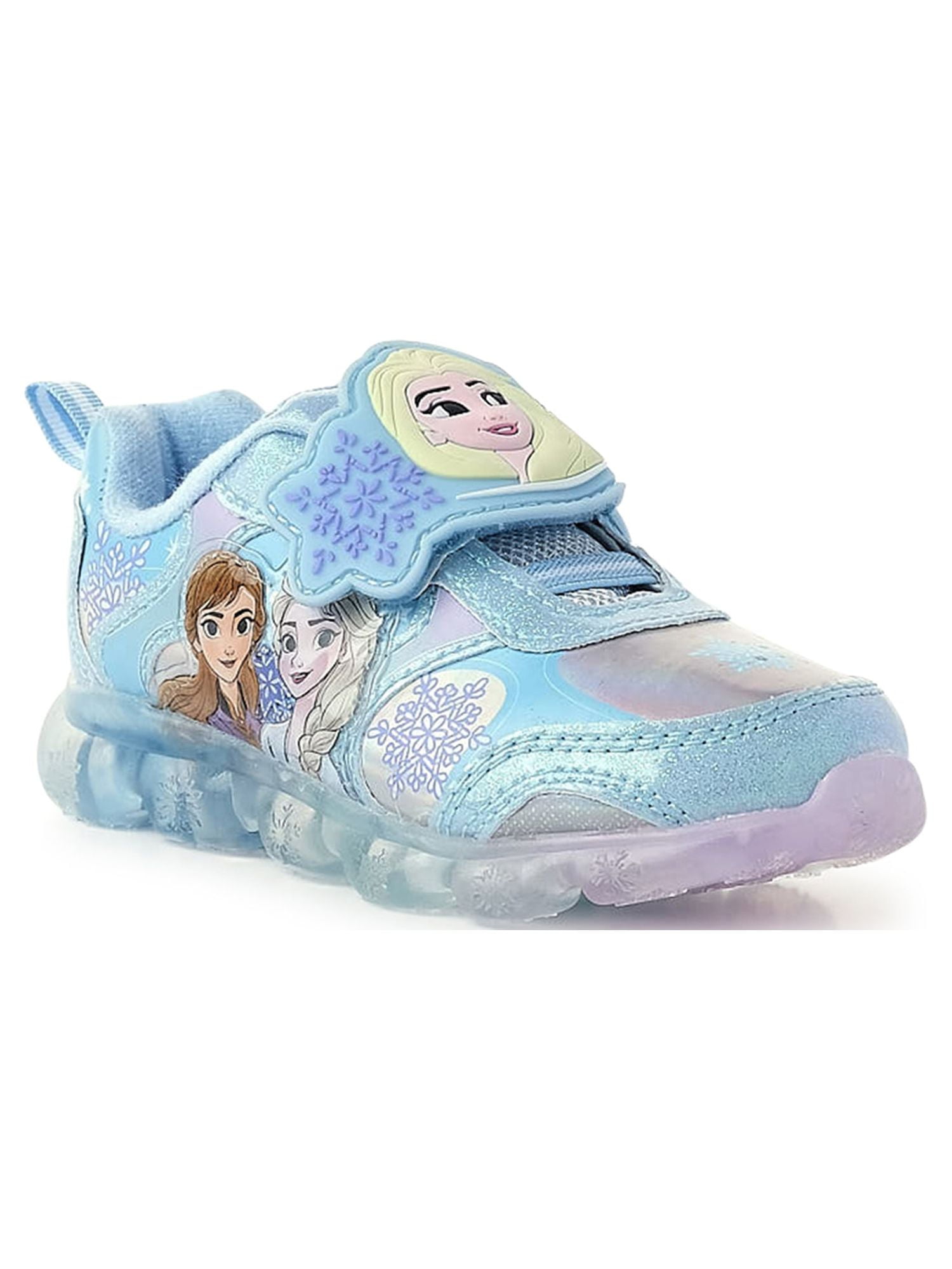Disney Frozen Toddler Girl Lighted Athletic Sneakers, Sizes 7-12, Blue ...