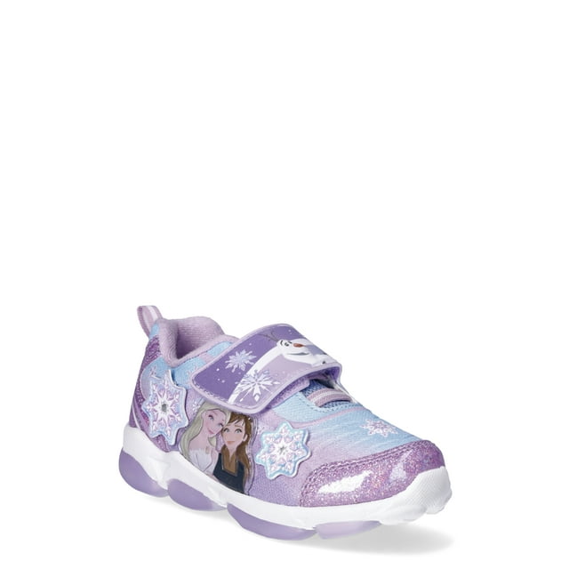 Disney Frozen Toddler Girl Light Up Slip On Sneakers, Sizes 7-12 ...