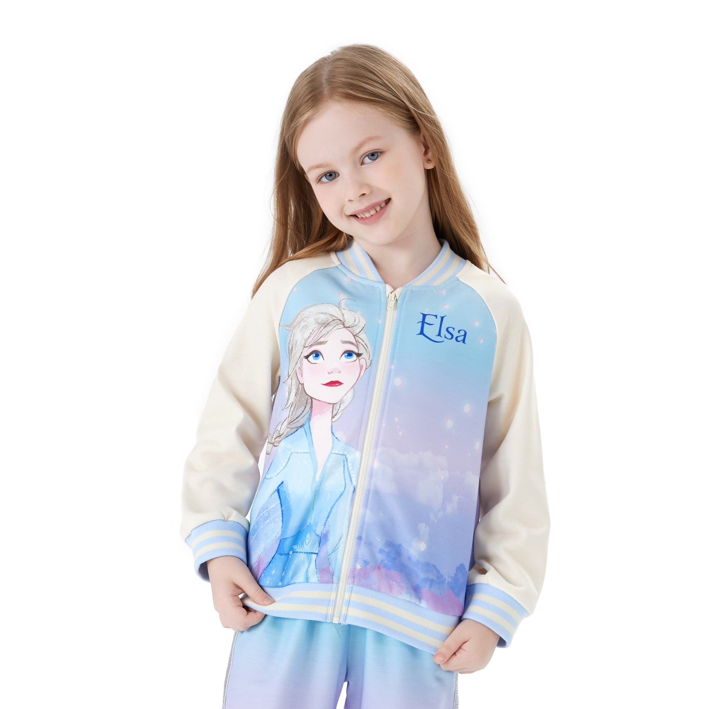 Disney Frozen Toddler Girls Bomber Jackets Elsa Graphic Tie Dye ...