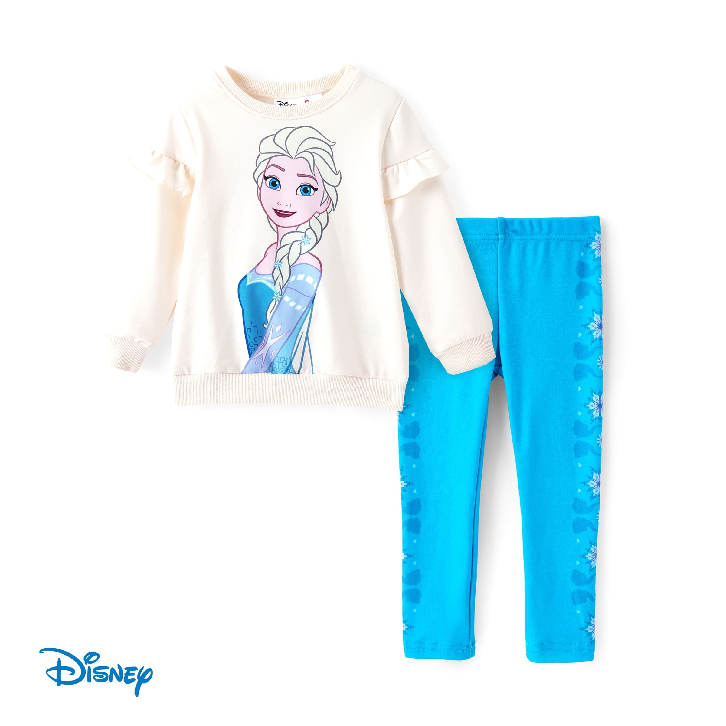 Disney Frozen Toddler Girls Elsa Anna Flutter Sleeve Graphic ...