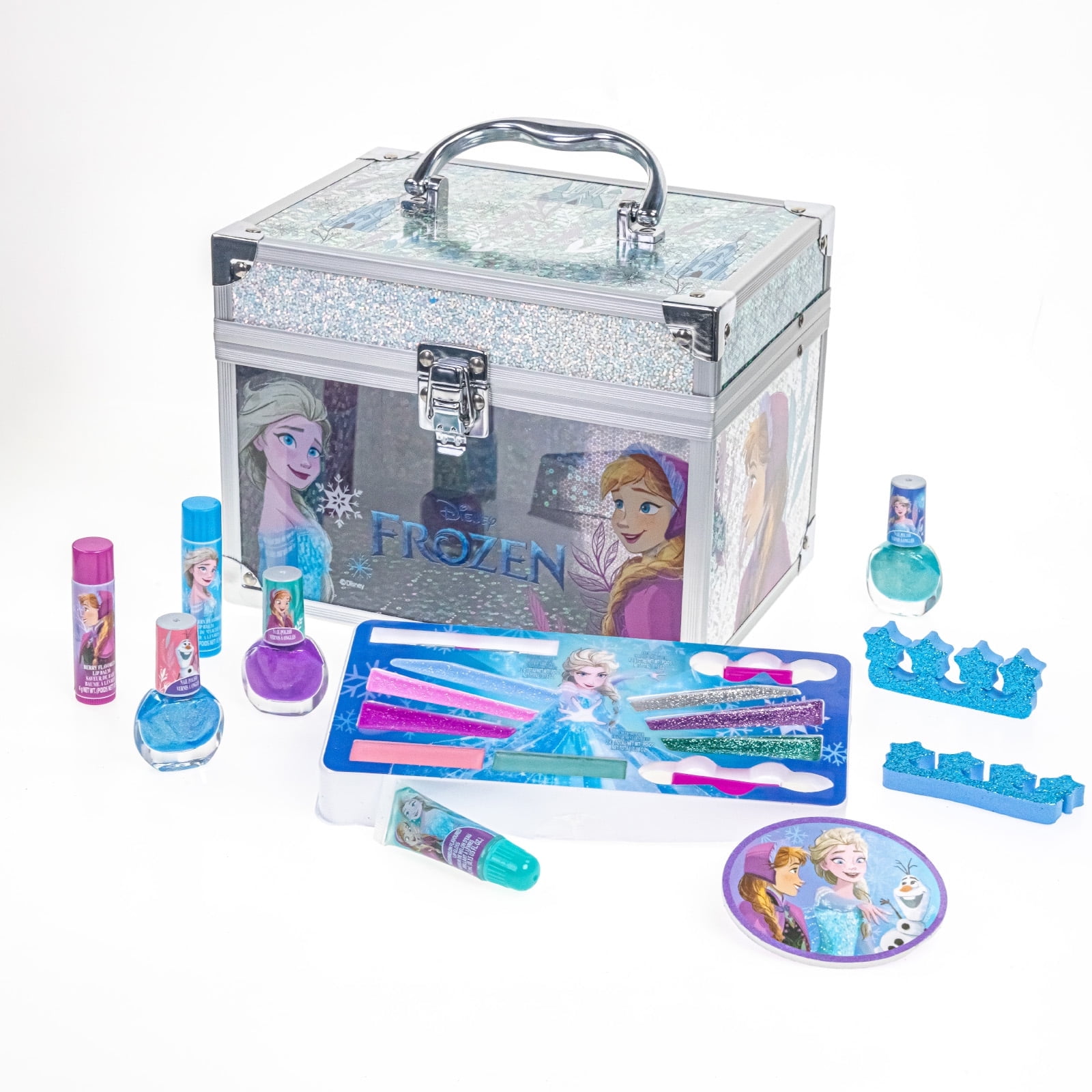 Disney Frozen Train Case Makeup Set, Washable Toys for Girls, Pretend ...