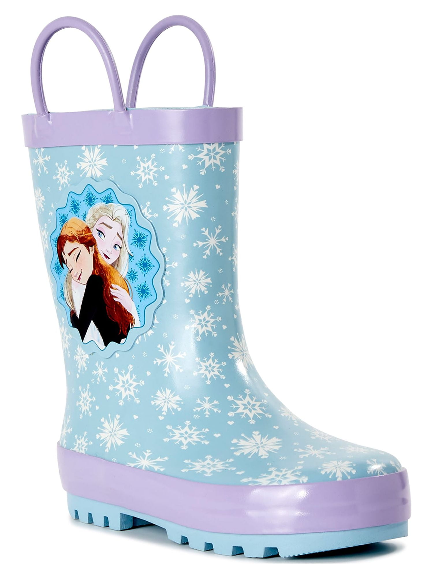 Disney Frozen Unisex Kids Rain Boots, Pull-On, Snowflake Design, Blue ...