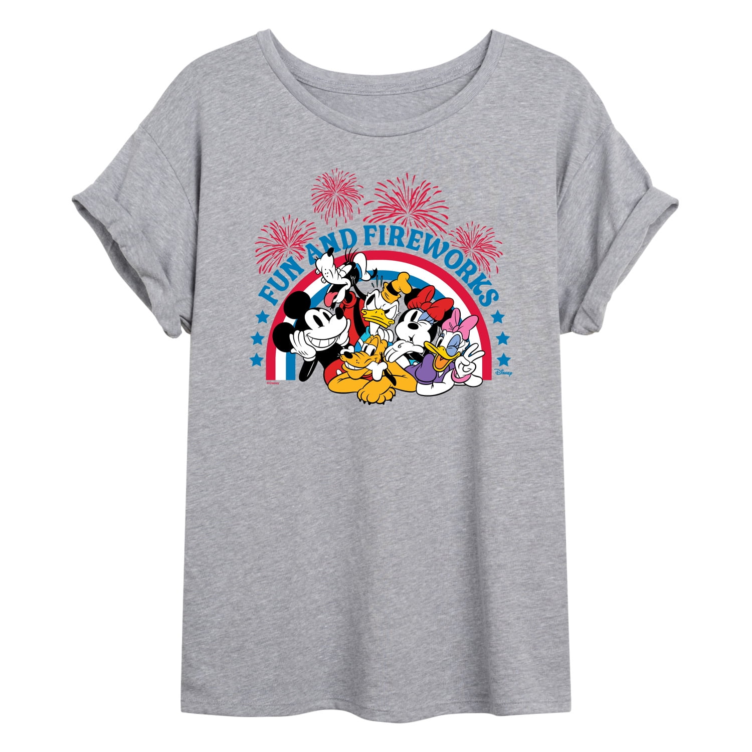 Disney - Fun And Fireworks - Women's Oversized T-Shirt - Walmart.com