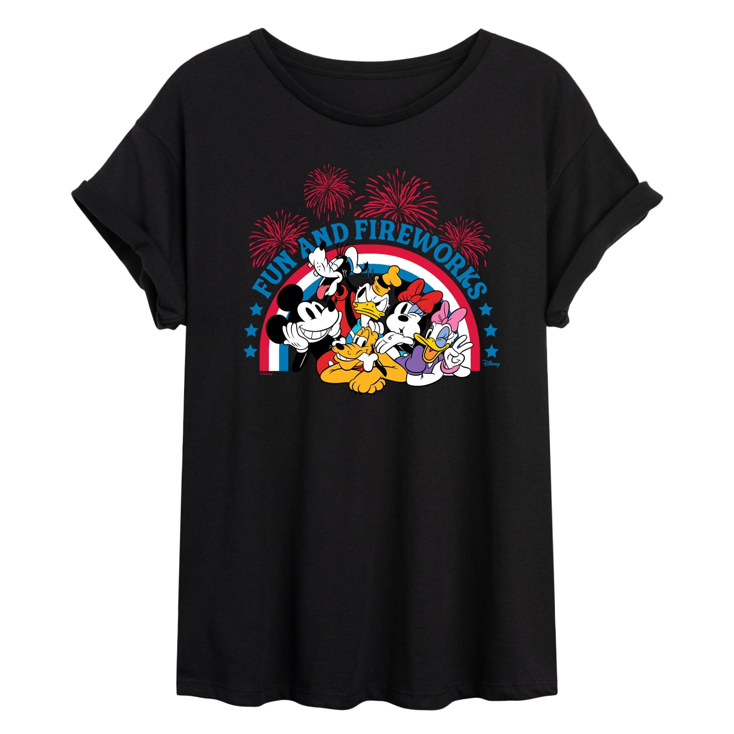 Disney - Fun And Fireworks - Women's Oversized T-Shirt - Walmart.com
