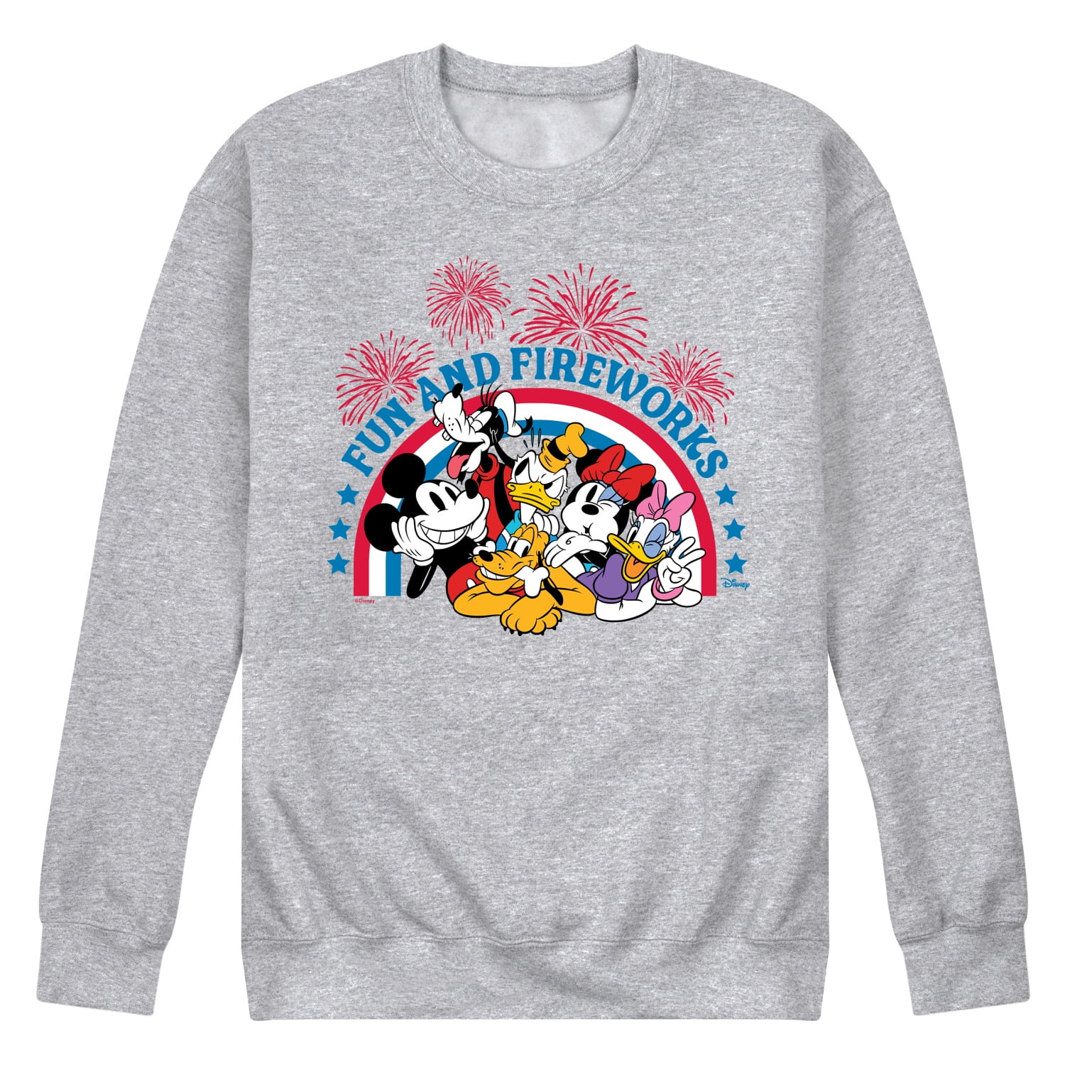 Disney - Fun And Fireworks - Men's Crew Neck Fleece Pullover - Walmart.com
