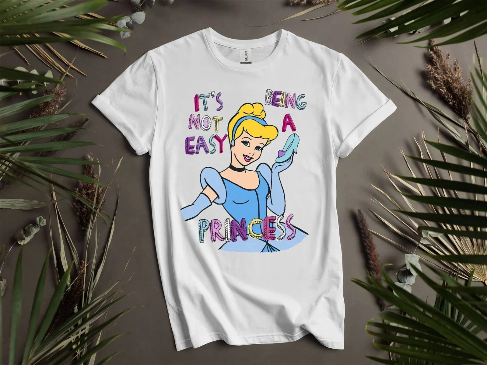 Disney Funny Cinderella Not Easy Being A Princess Fairy Tale T-shirt ...