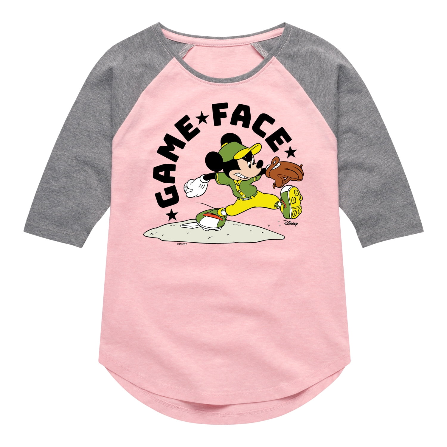 Disney - Game Face Baseball - Toddler & Youth Girls Raglan Graphic T ...