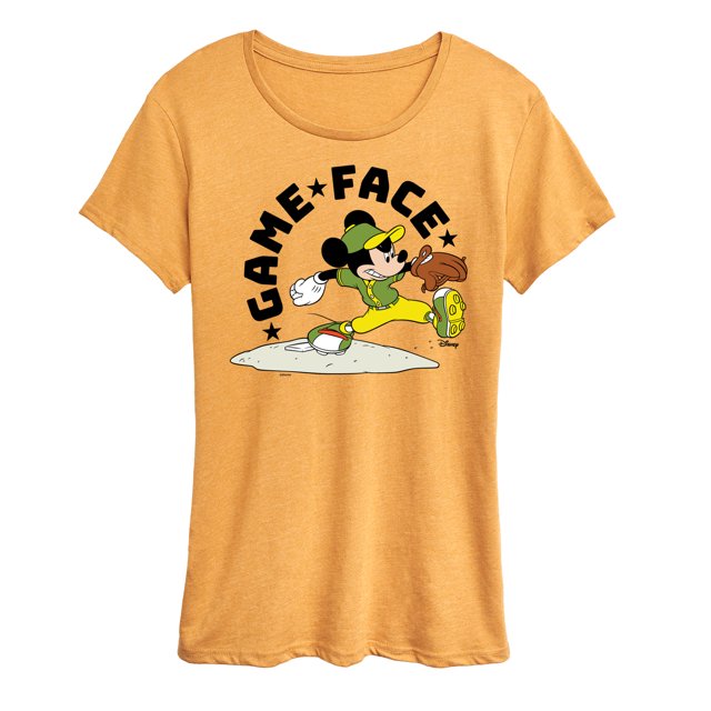 Disney - Game Face Baseball - Women's Short Sleeve Graphic T-Shirt ...