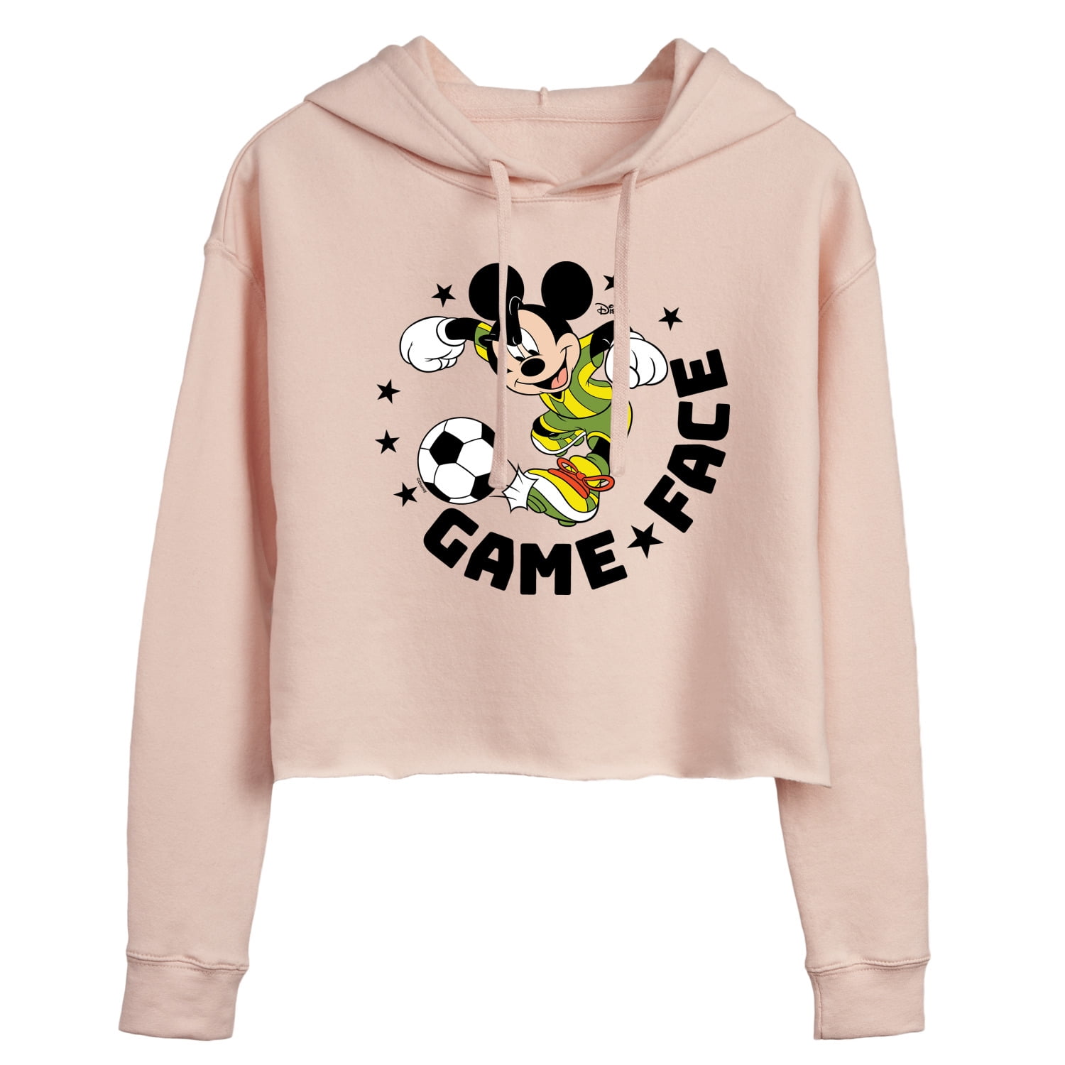 Disney - Game Face Soccer - Juniors Cropped Pullover Hoodie - Walmart.com