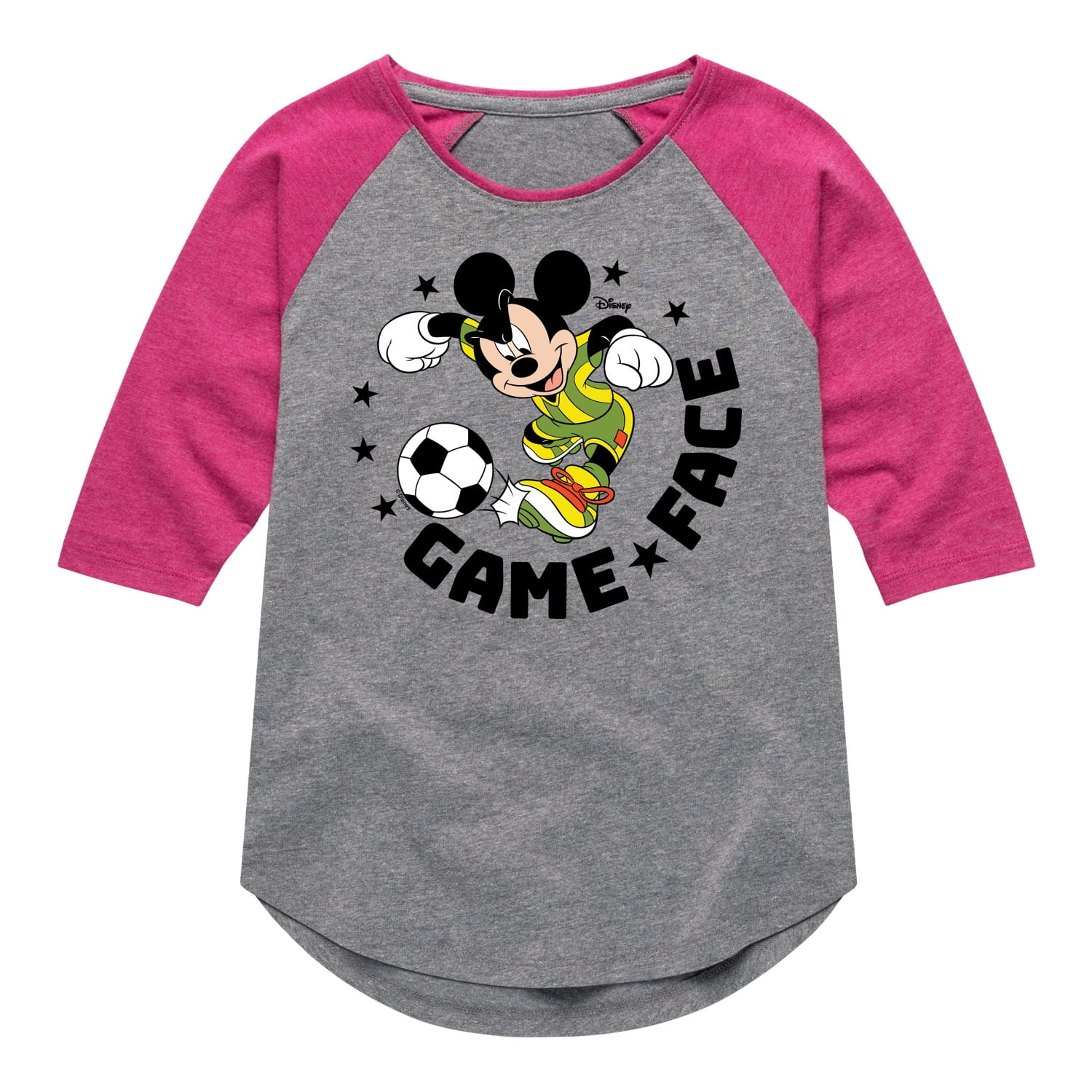 Disney - Game Face Soccer - Toddler & Youth Girls Raglan Graphic T ...