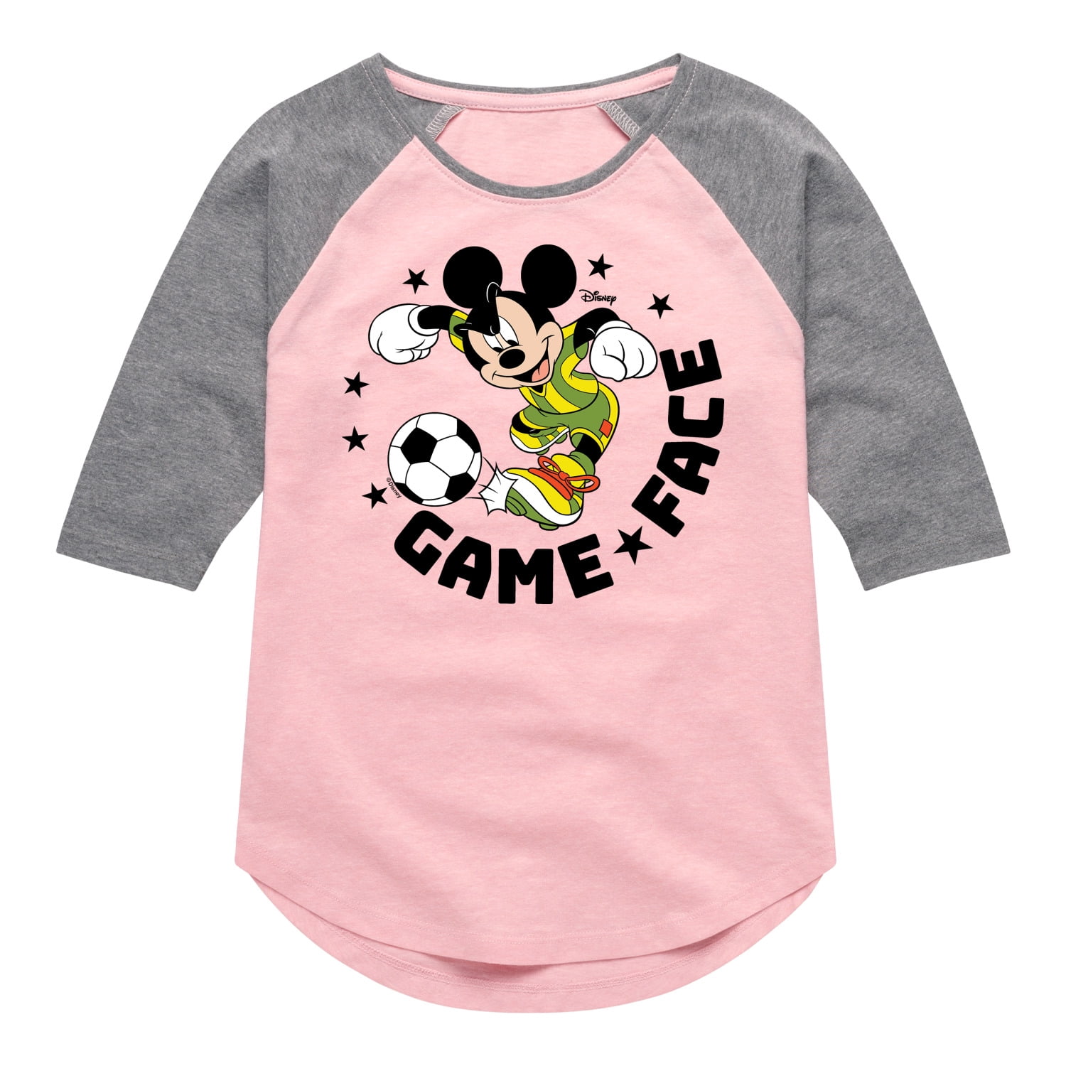 Disney - Game Face Soccer - Toddler & Youth Girls Raglan Graphic T ...