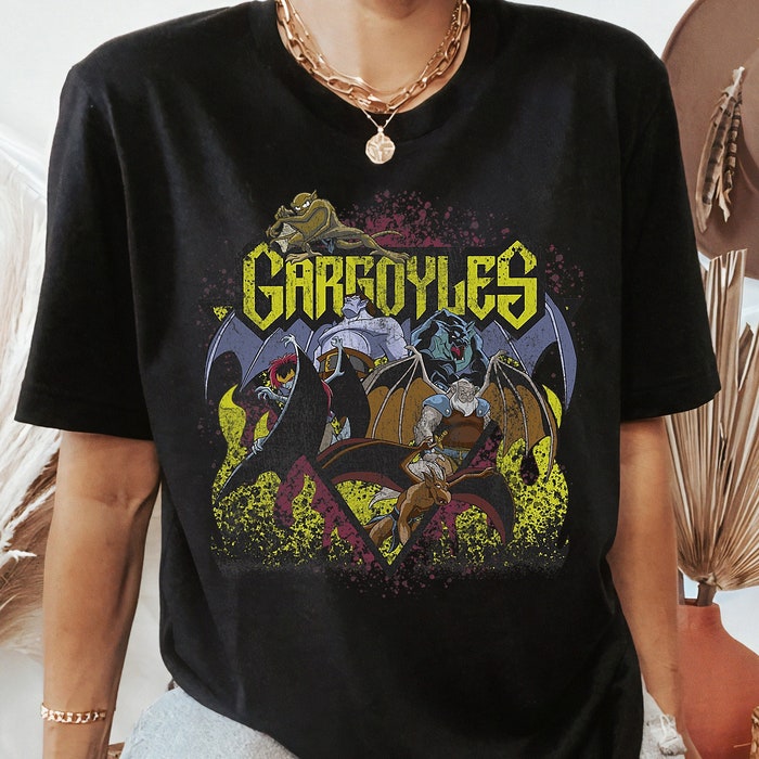 Disney Gargoyles Retro Rock And Roll T-Shirt, Gargoyles Poster T-Shirt ...