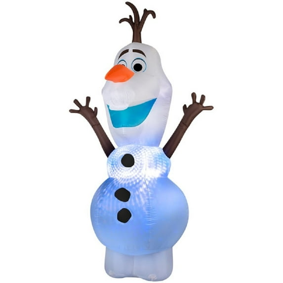 Disney Gemmy Lighted Olaf Christmas Inflatable with Swirling Colors of ...