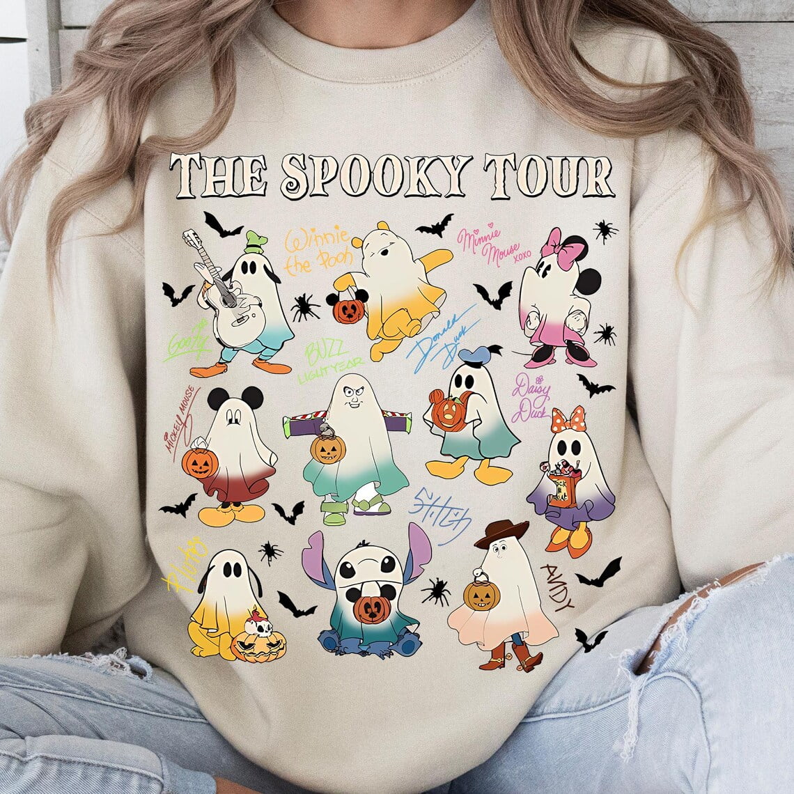 Disney Ghost The Spooky Tour Sweatshirt, Mickey and Friends Characters ...