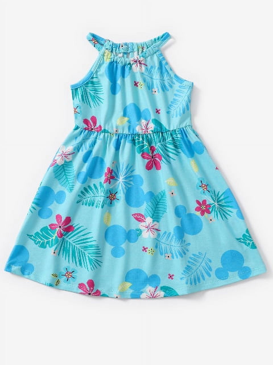 Disney Gilrs Dresses Minnie Floral Graphic Halter Fashion Tank Dress ...