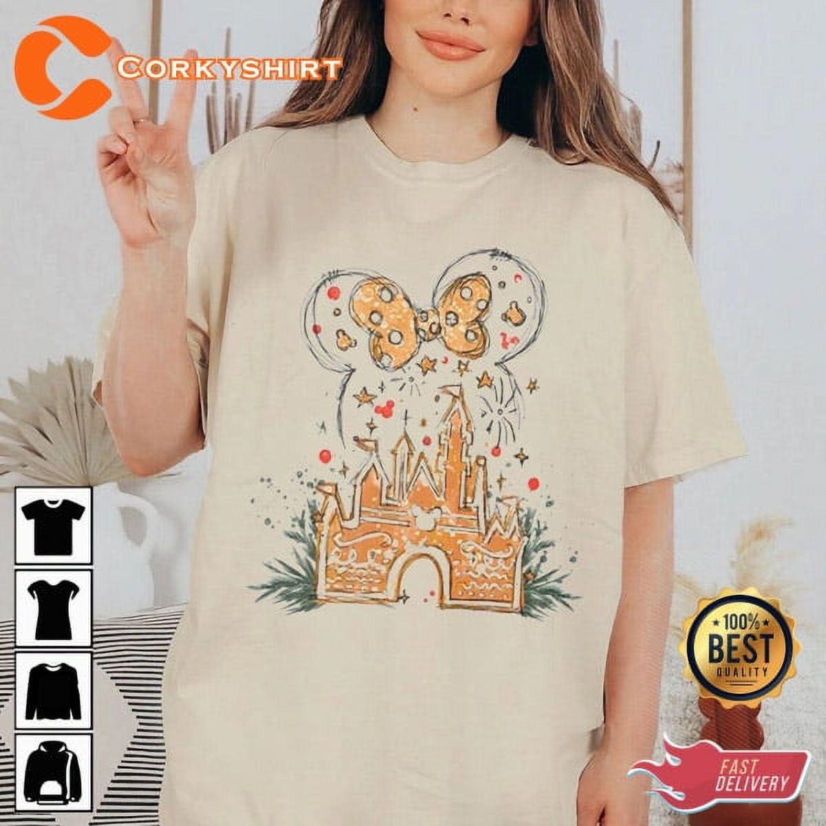 Disney Gingerbread Castle Vintage Disneyland Sweatshirt - Walmart.com
