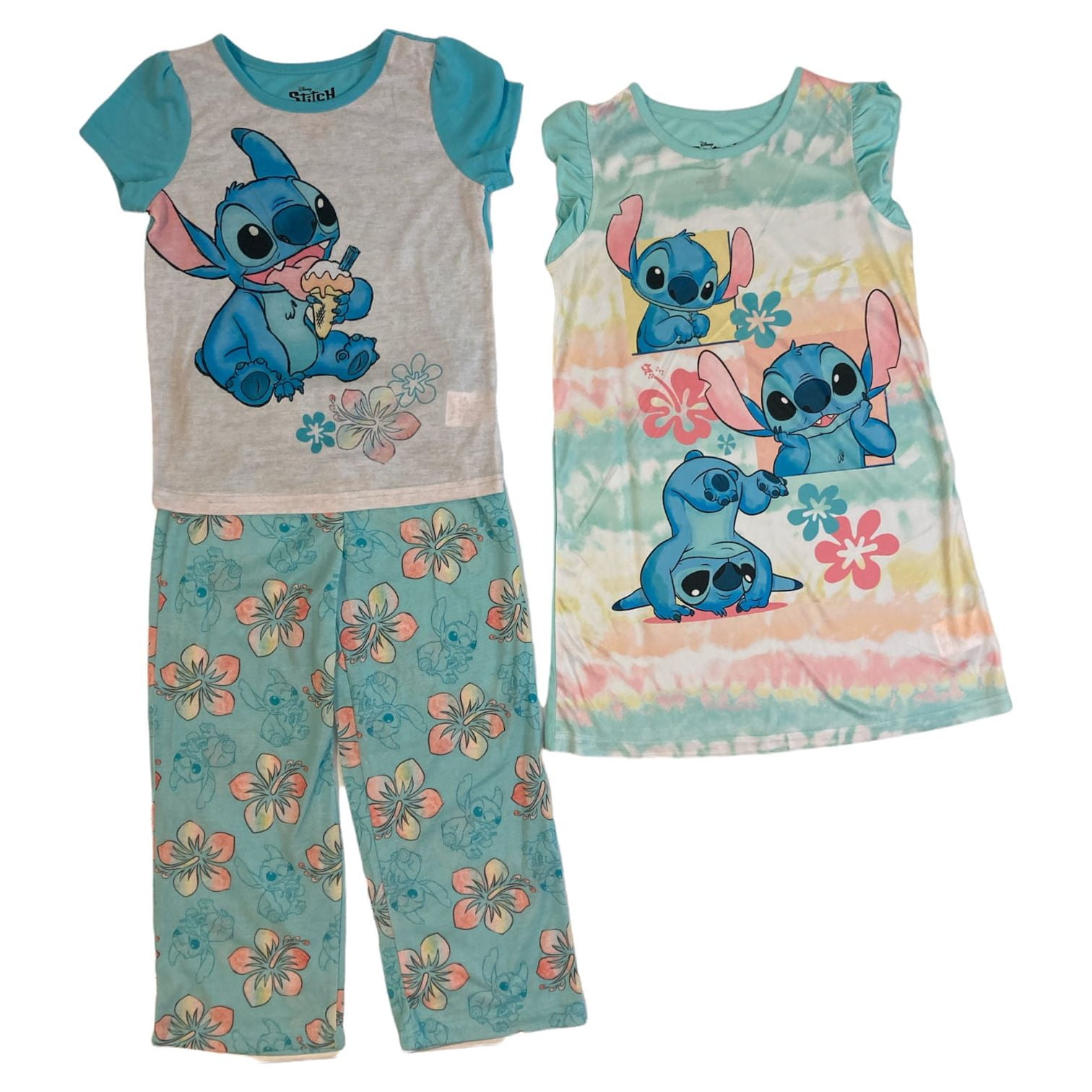 Disney Girl's Lilo & Stitch 3 Piece Extra Soft Pajama Set (6) - Walmart.com