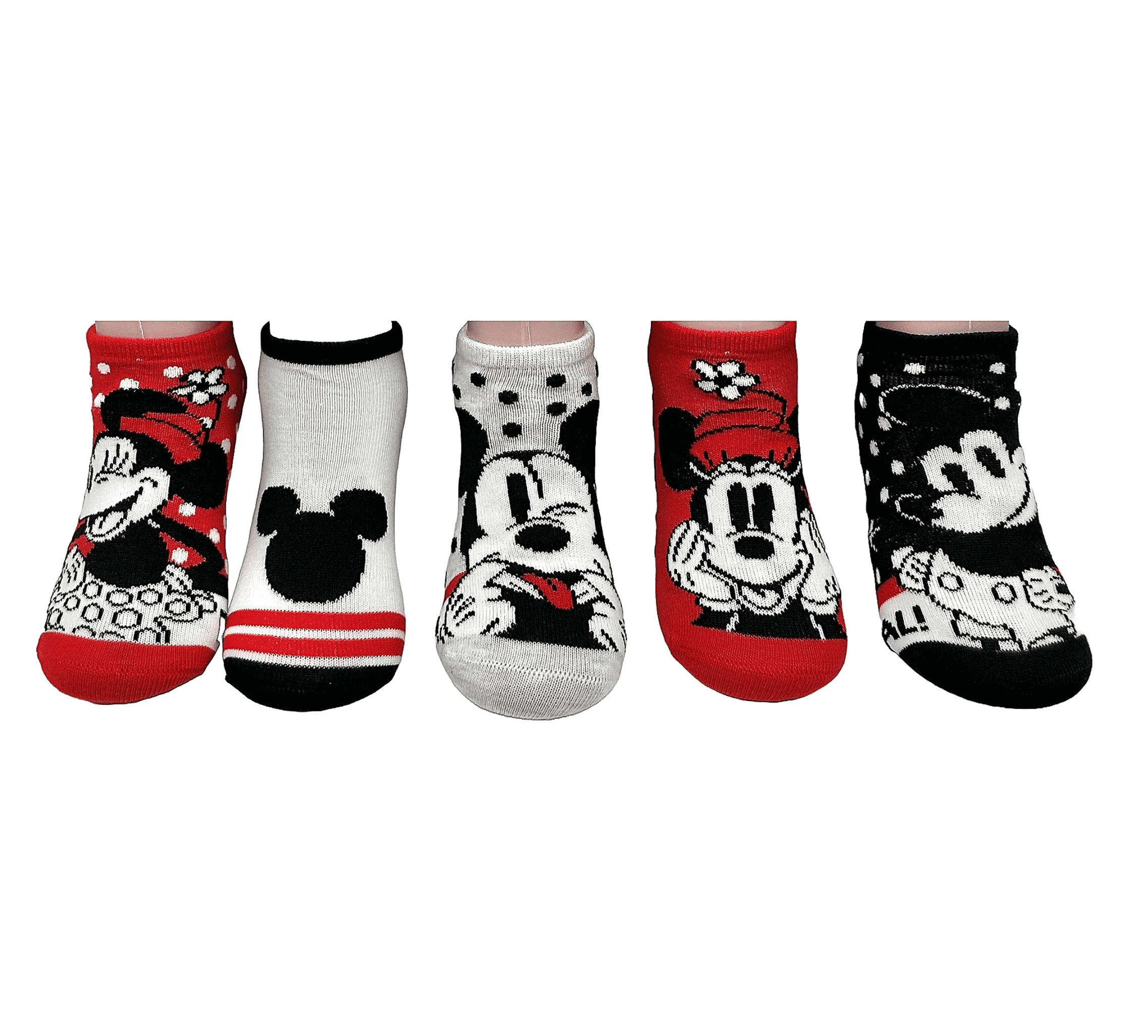 Disney Girl's Minnie Mouse No-Show Sock - 5 Pair Set - Walmart.com