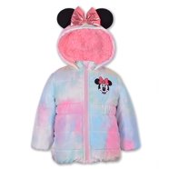 Disney Minnie Mouse Winter Coats for Toddler Girls, Zip Up Puffer ...