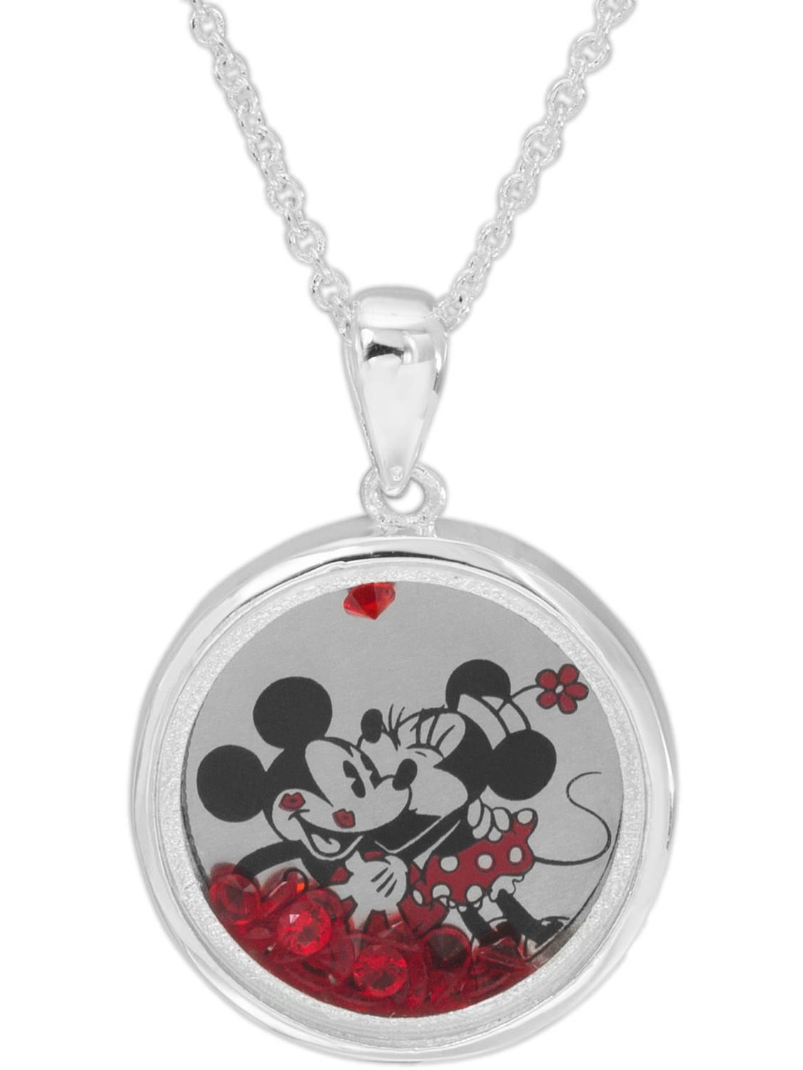 Disney Girl's/Tween Silver Plated Mickey and Minnie "Perfect Match ...
