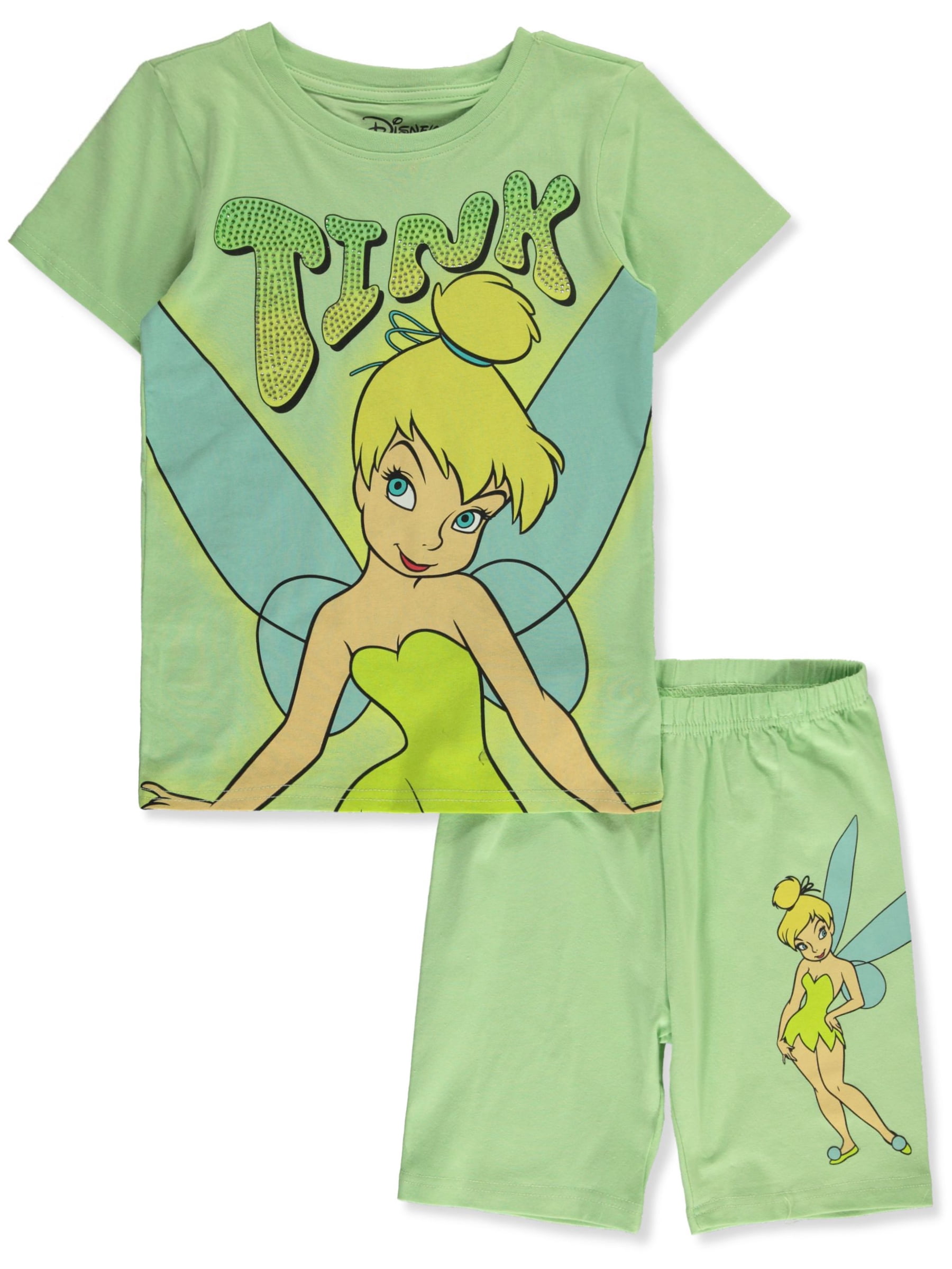 Disney Girls' 2-Piece Tinkerbell Shorts Set Outfit Color: lime Size: 14 ...