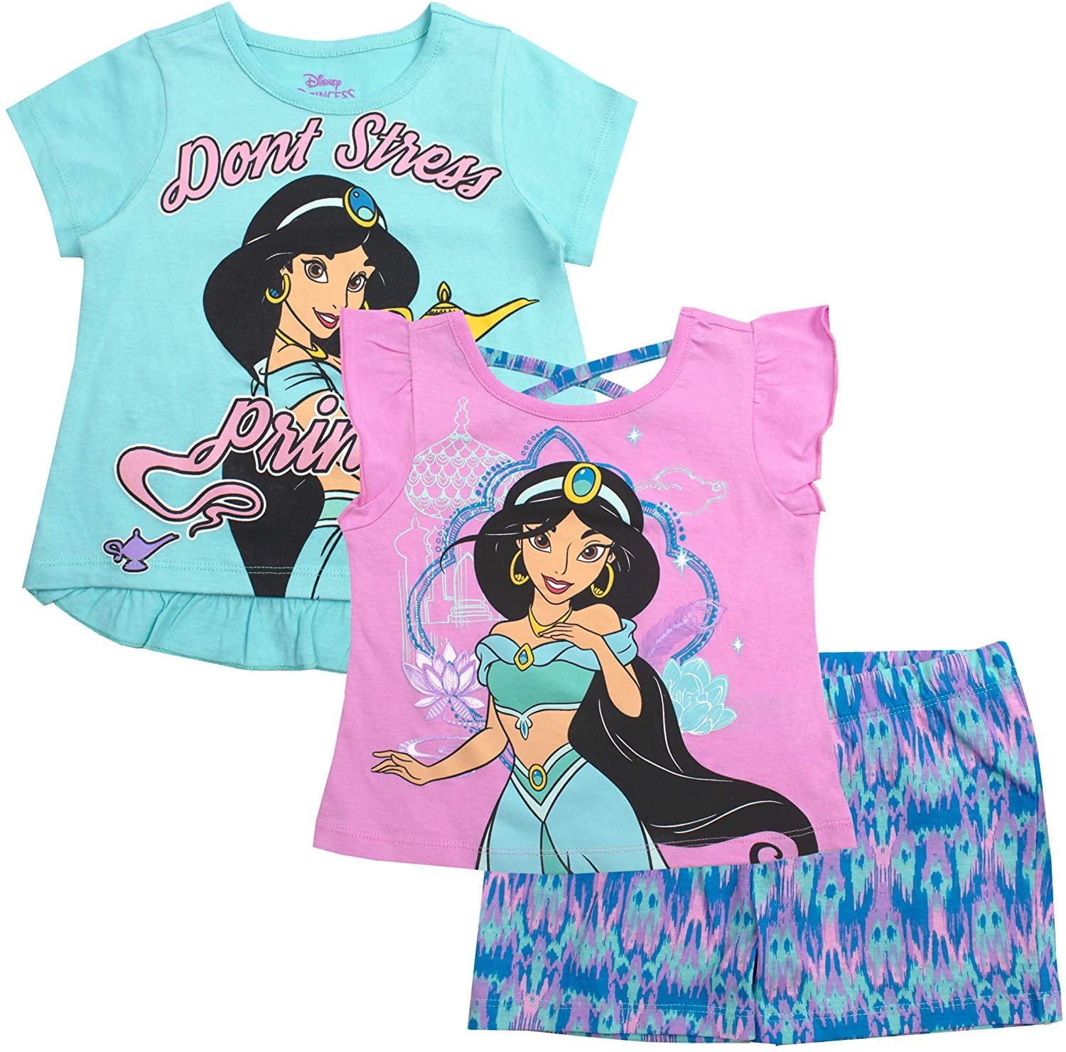 Disney Girls 3-Piece Shirts and Short Set: Wide Variety Includes Minnie ...