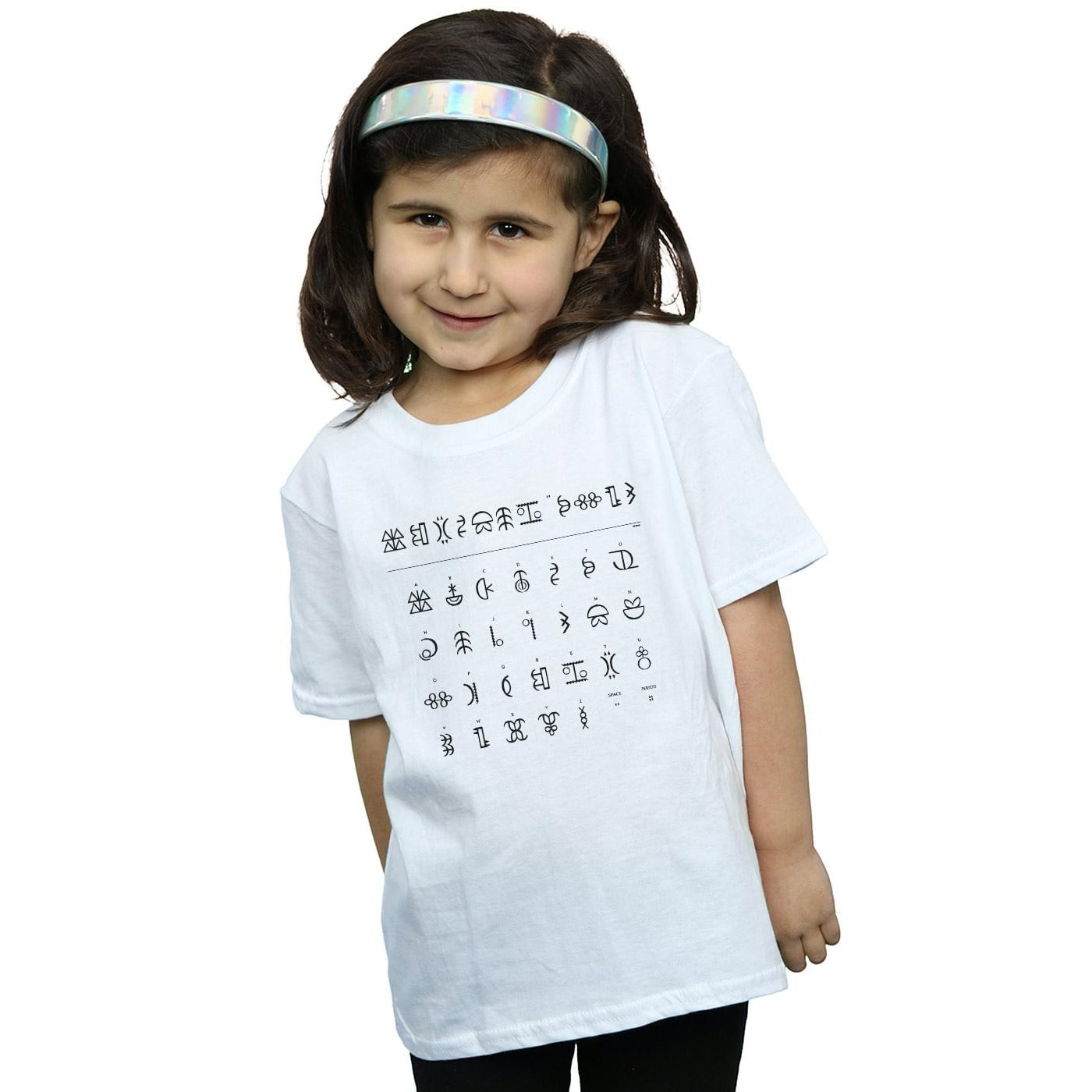 Disney Girls Artemis Fowl Gnommish Alphabet Cotton T Shirt