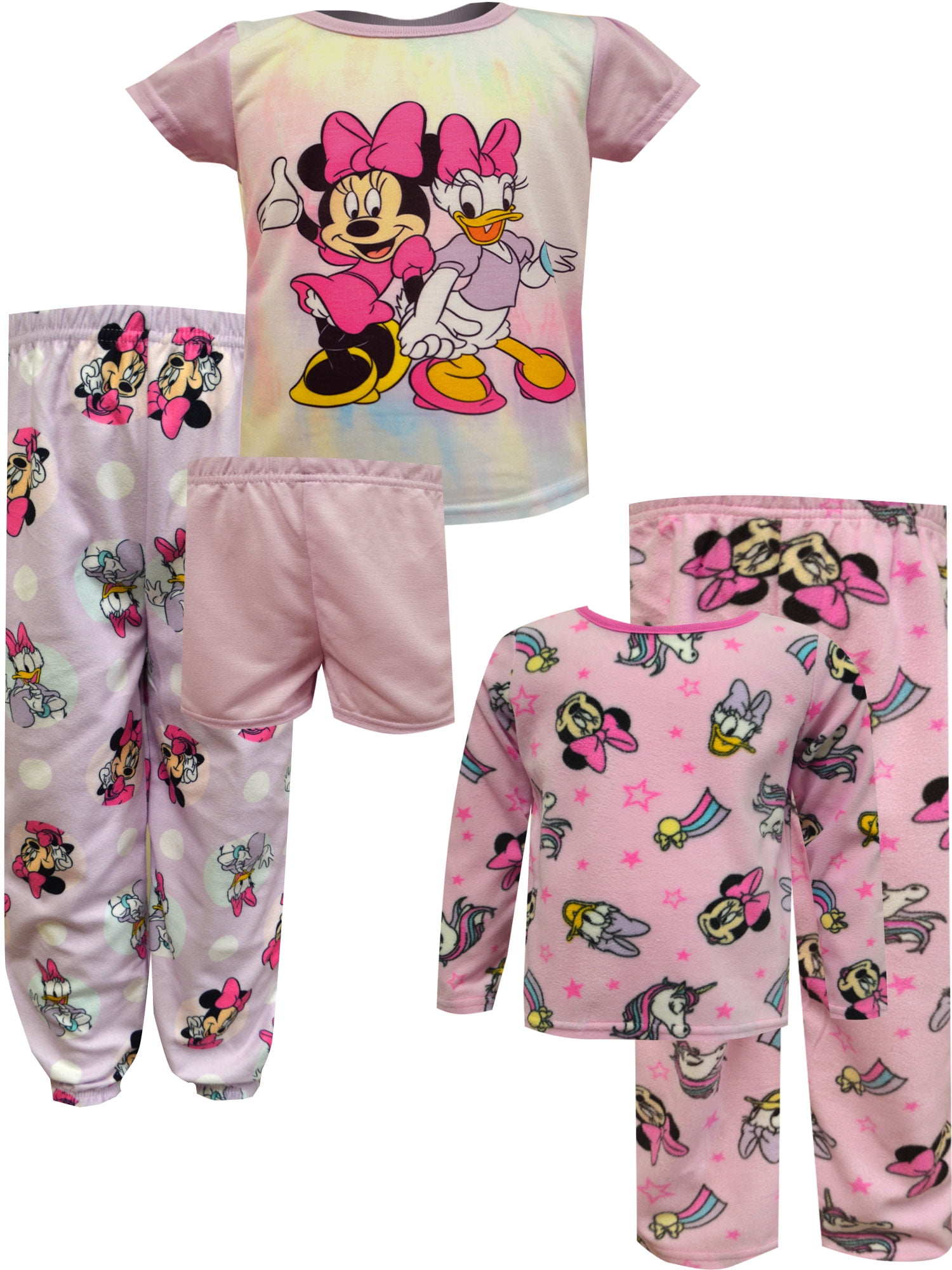 Disney Girls Minnie Mouse and Daisy 5 Pc Toddler Fleece Pajama ...
